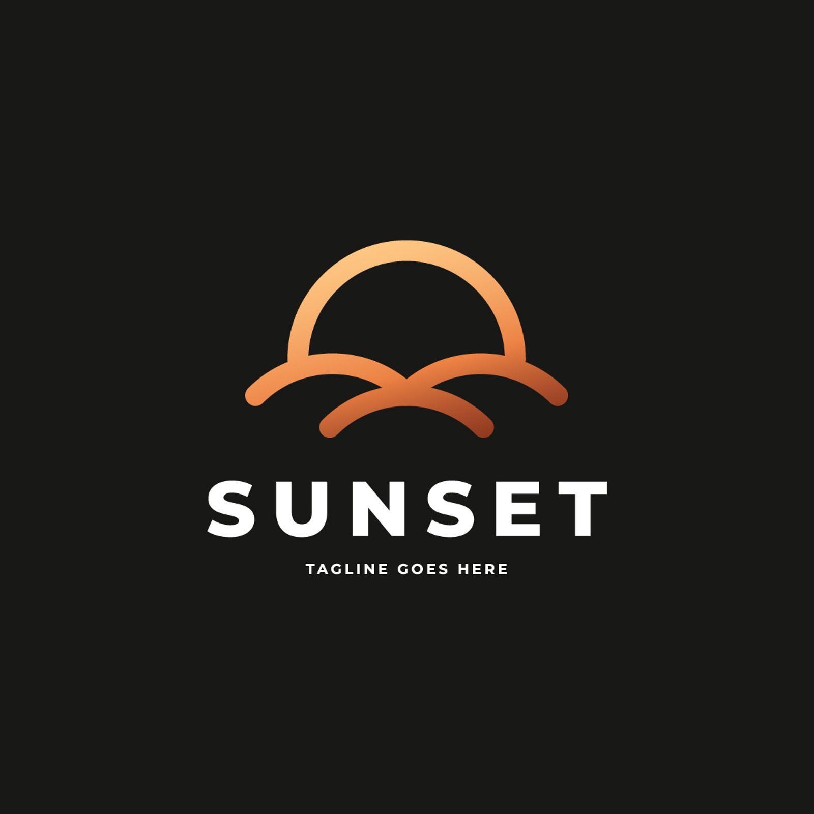 Sunset Logo Is Perfect For Many Kinds Of Businesses And Personal Use