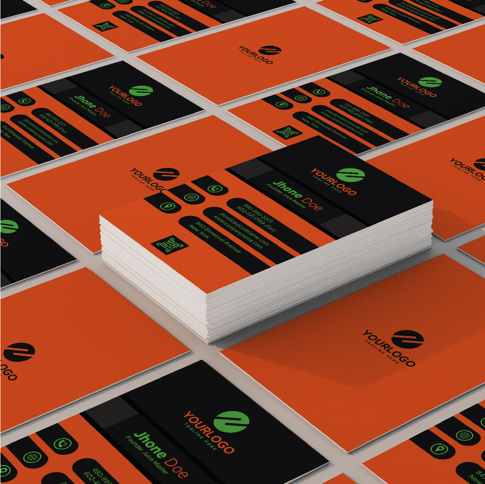 Portrait Business Card Template Vol 03 - Corporate Identity Template