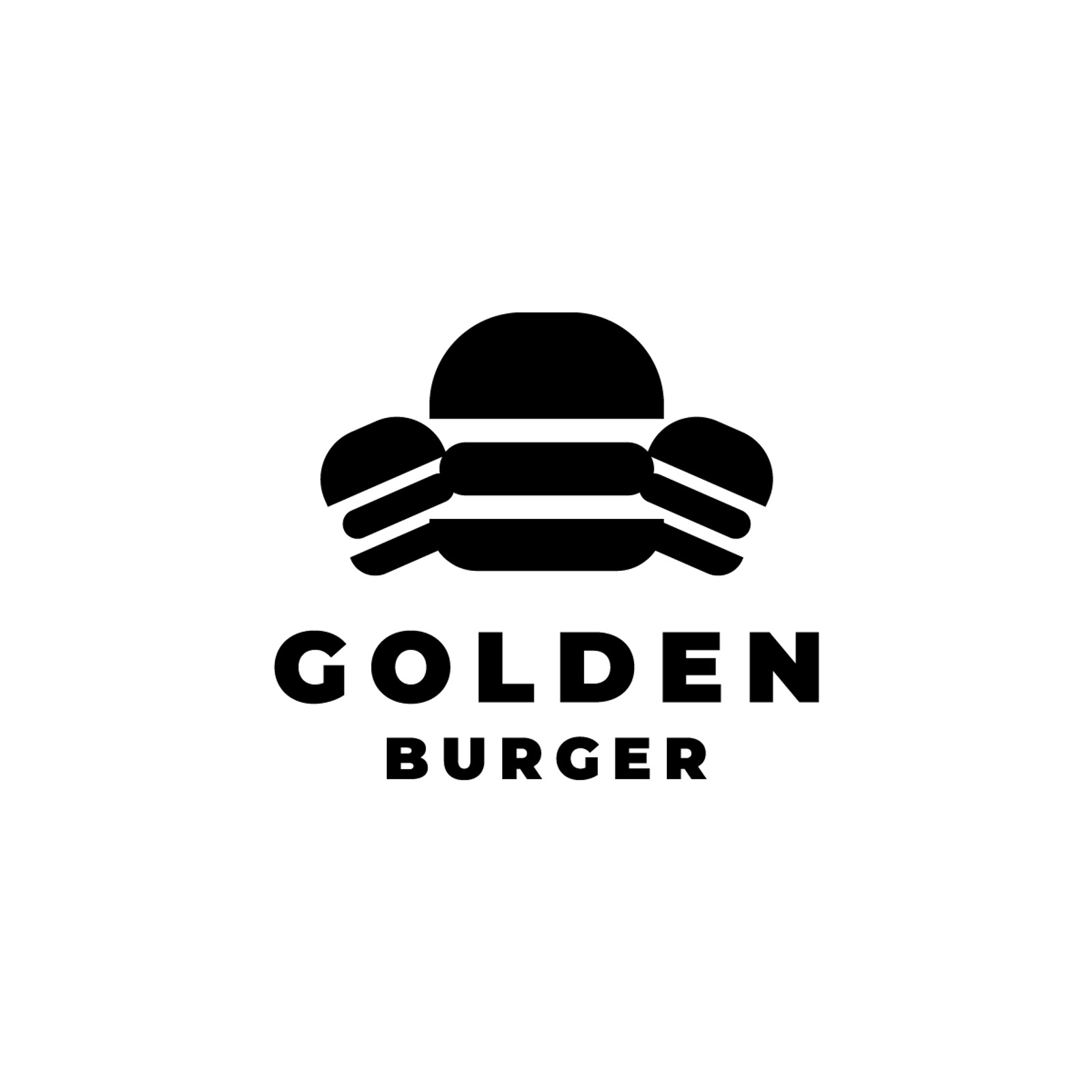 Golden Burger Logo Template #205388 - TemplateMonster
