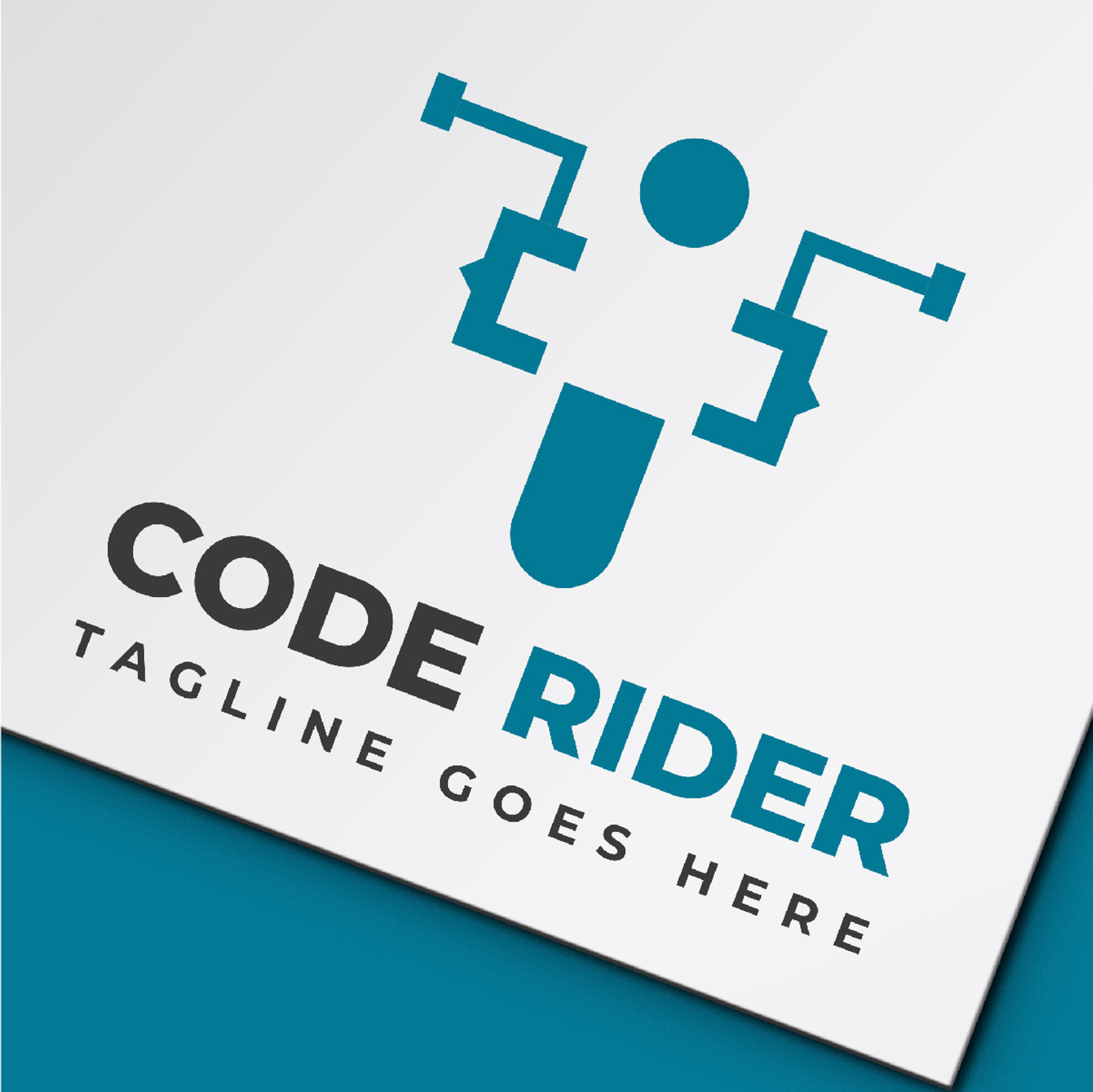 Code Rider Minimalist Logo Template #191074 - TemplateMonster