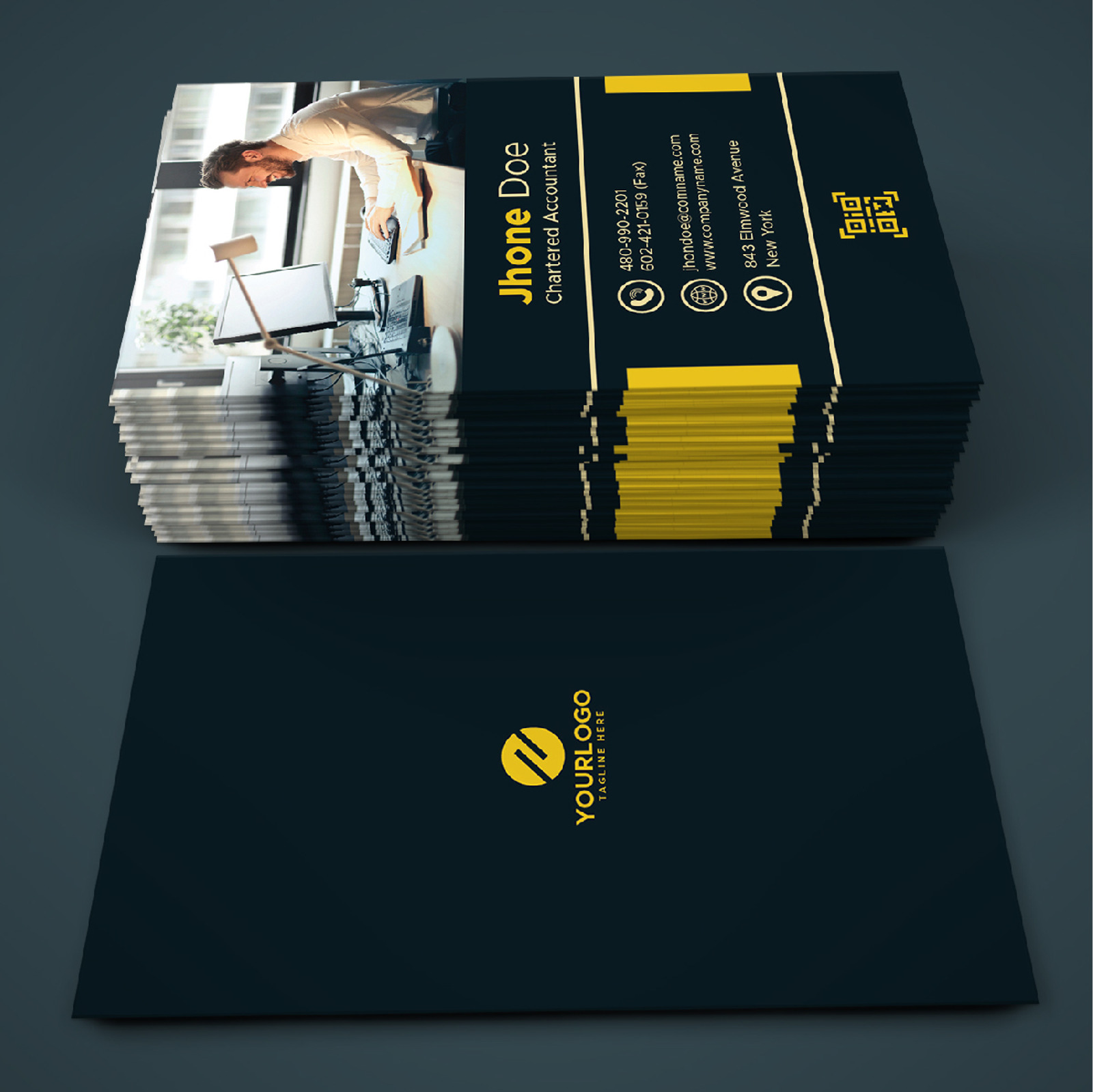 Portrait Business Card Template Vol 02 - Corporate Identity Template