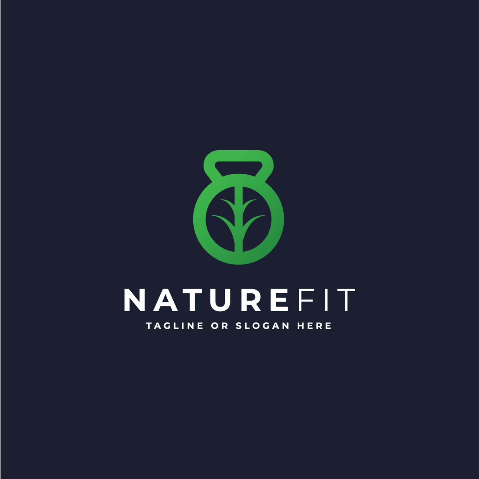 NatureFit Minimalist Logo Template #191076 - TemplateMonster
