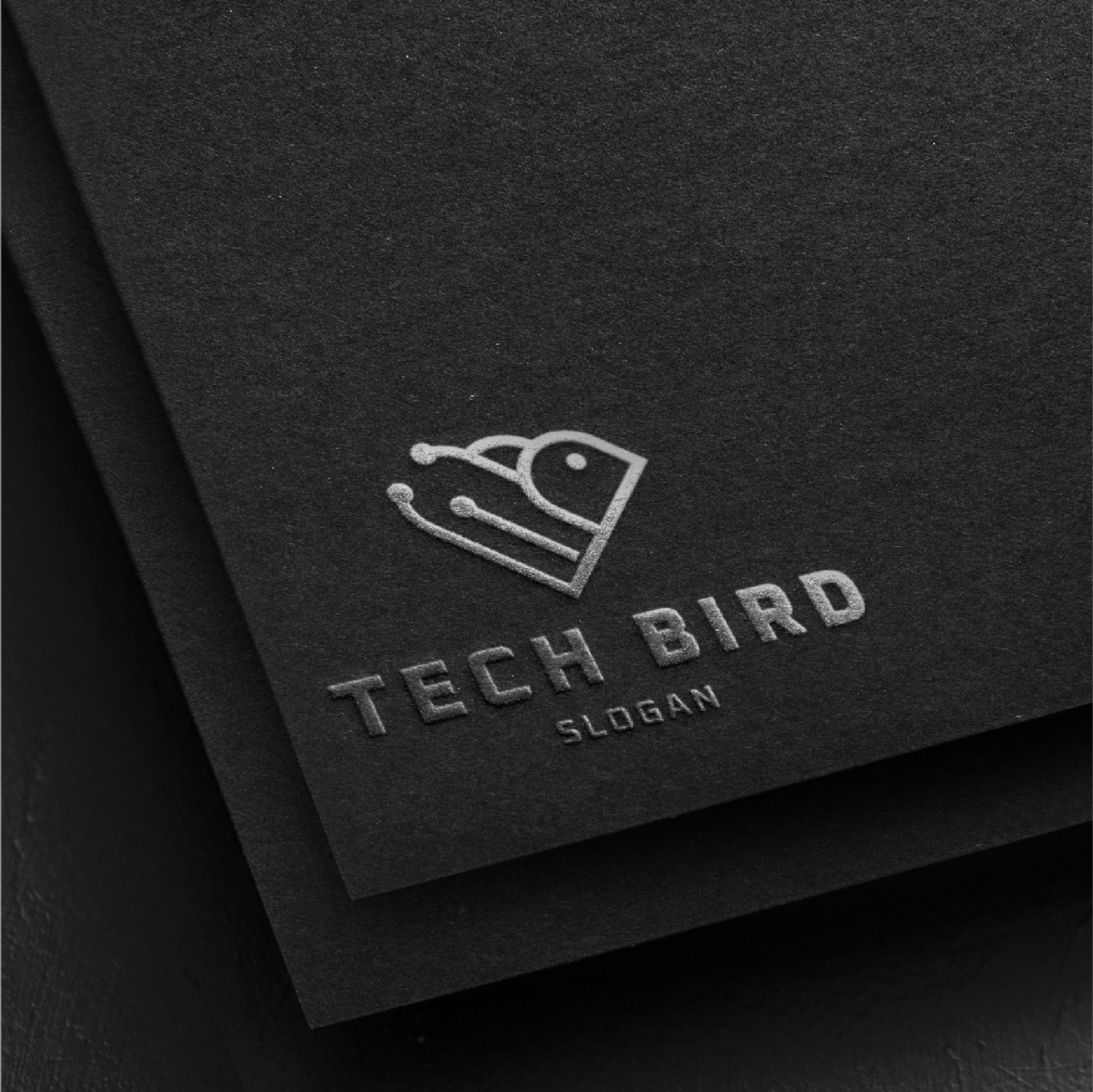 Tech Bird Minimalist Logo Template #186566 - TemplateMonster