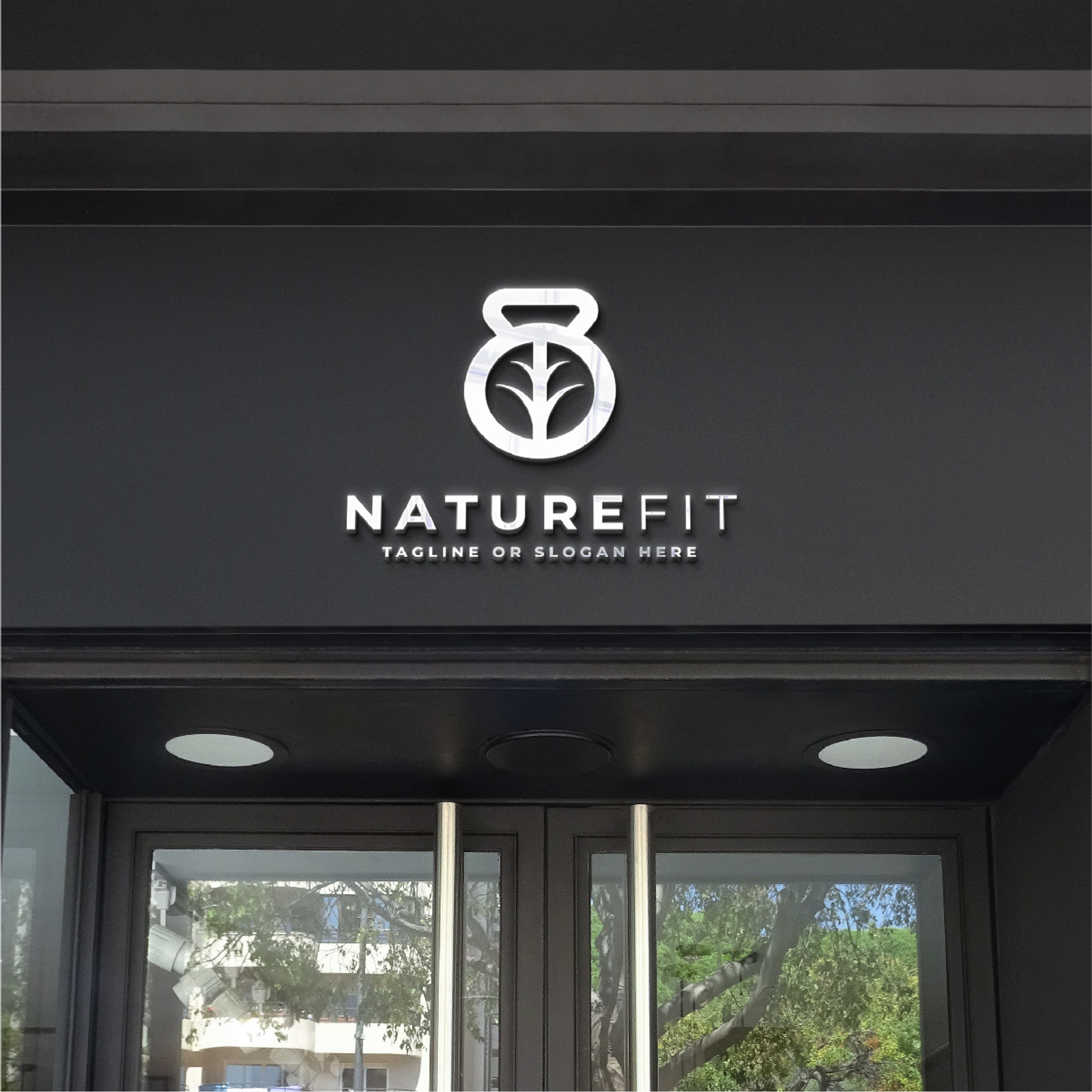 NatureFit Minimalist Logo Template #191076 - TemplateMonster