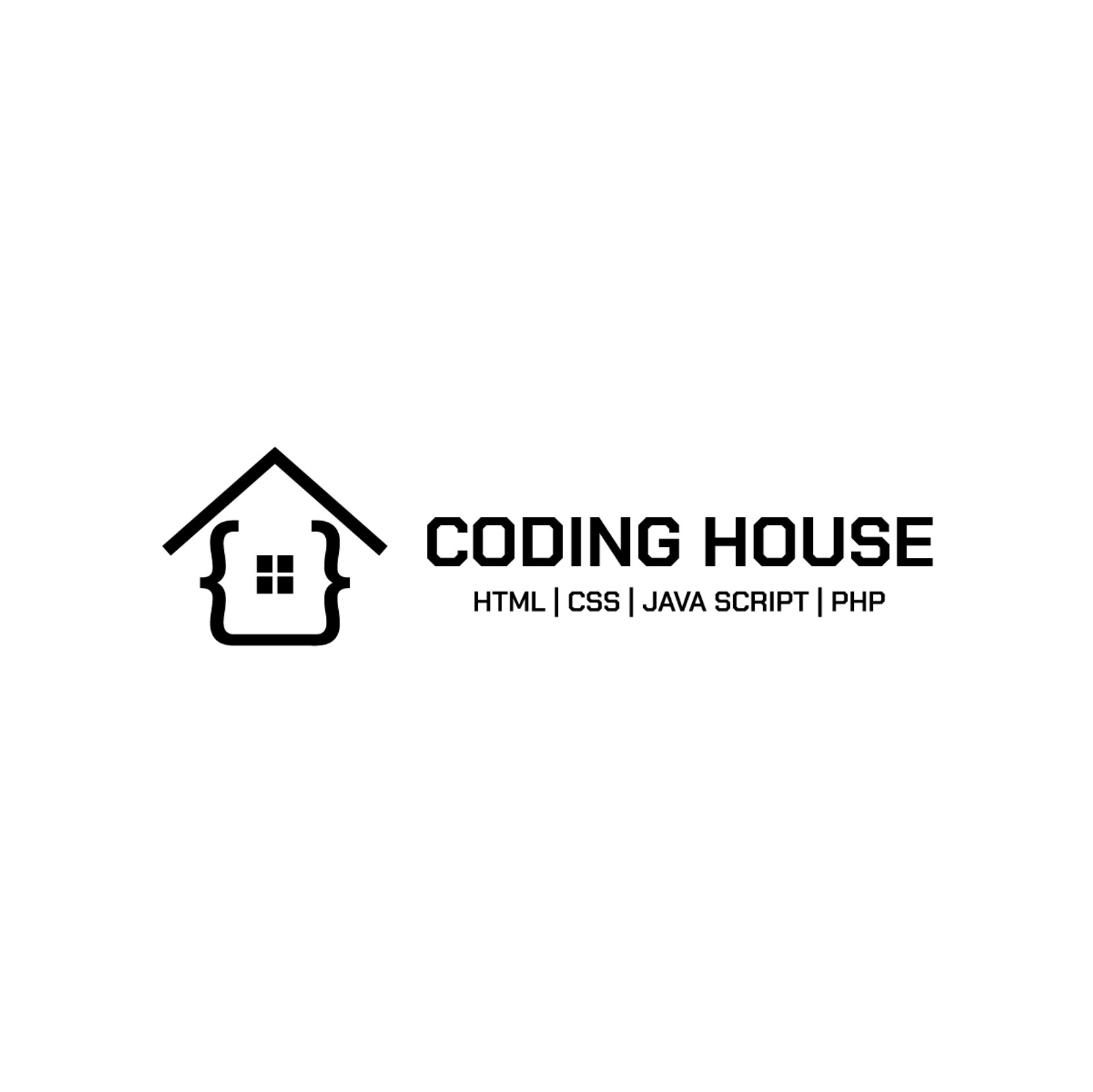 Coding House Minimalist Logo Template - TemplateMonster