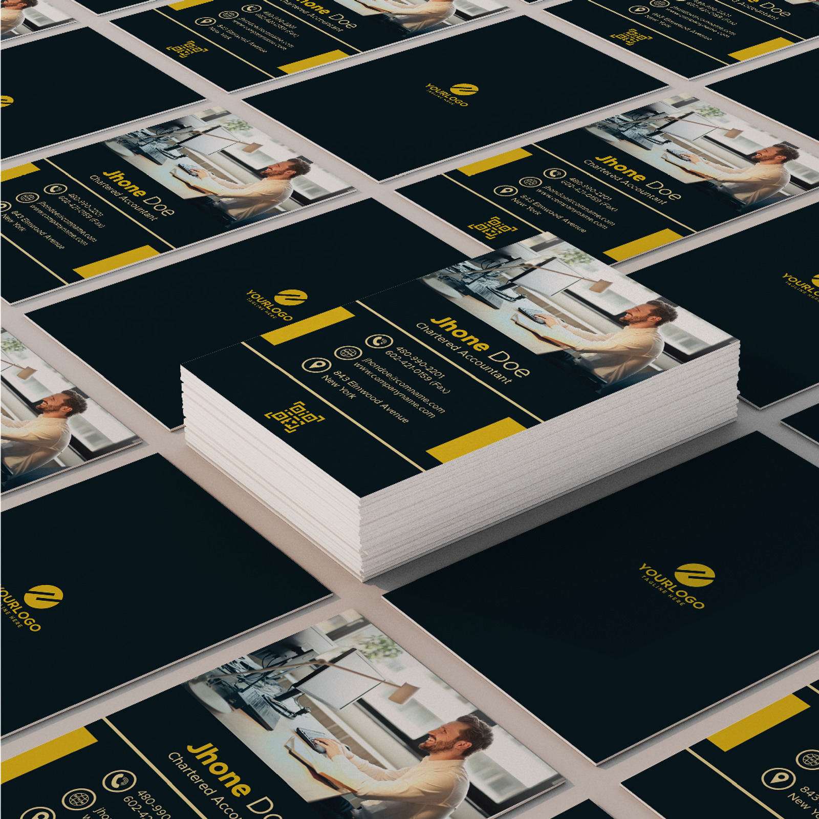 Portrait Business Card Template Vol 02 - Corporate Identity Template