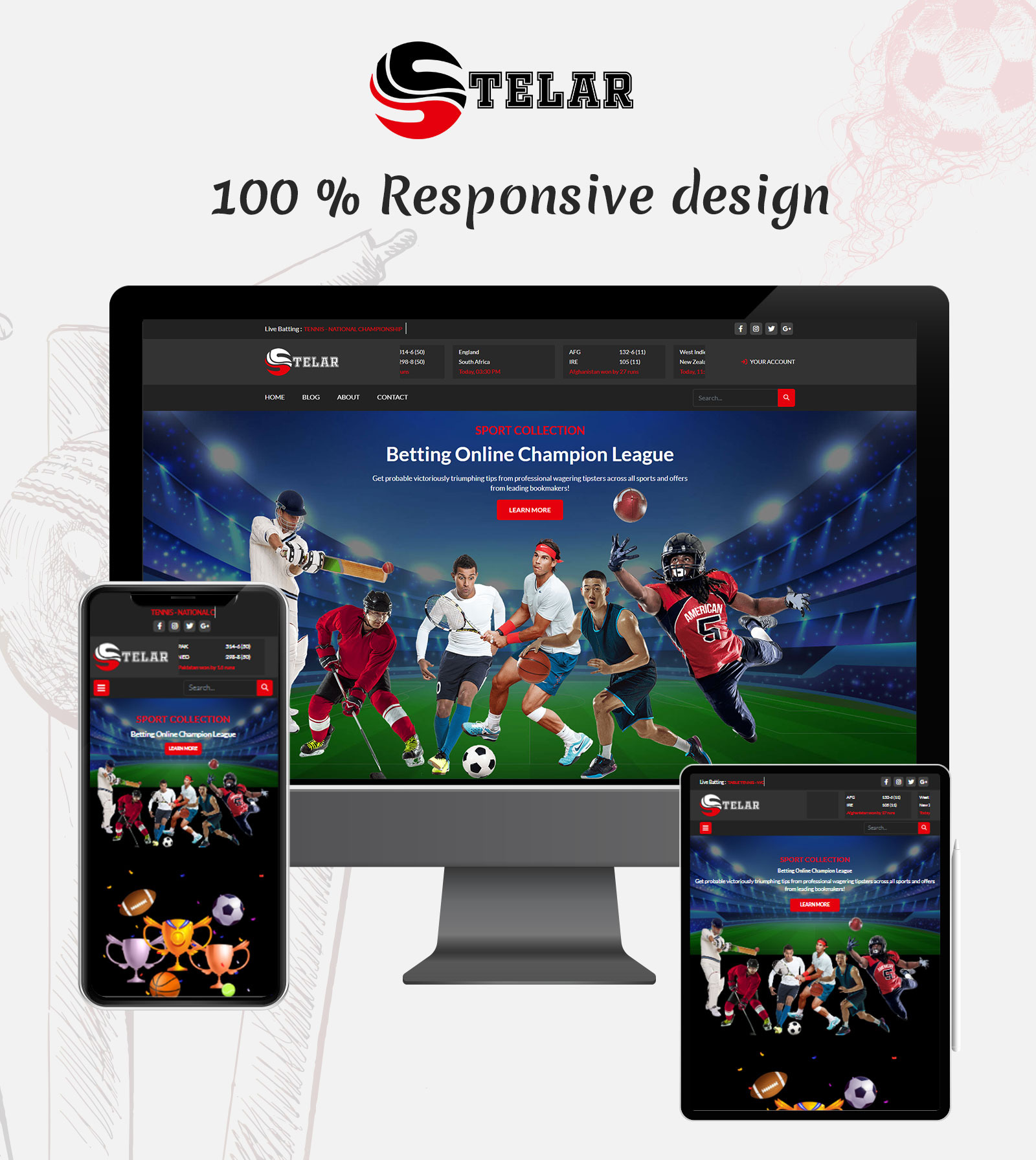 Stelar - Betting Website Template Made with HTML5