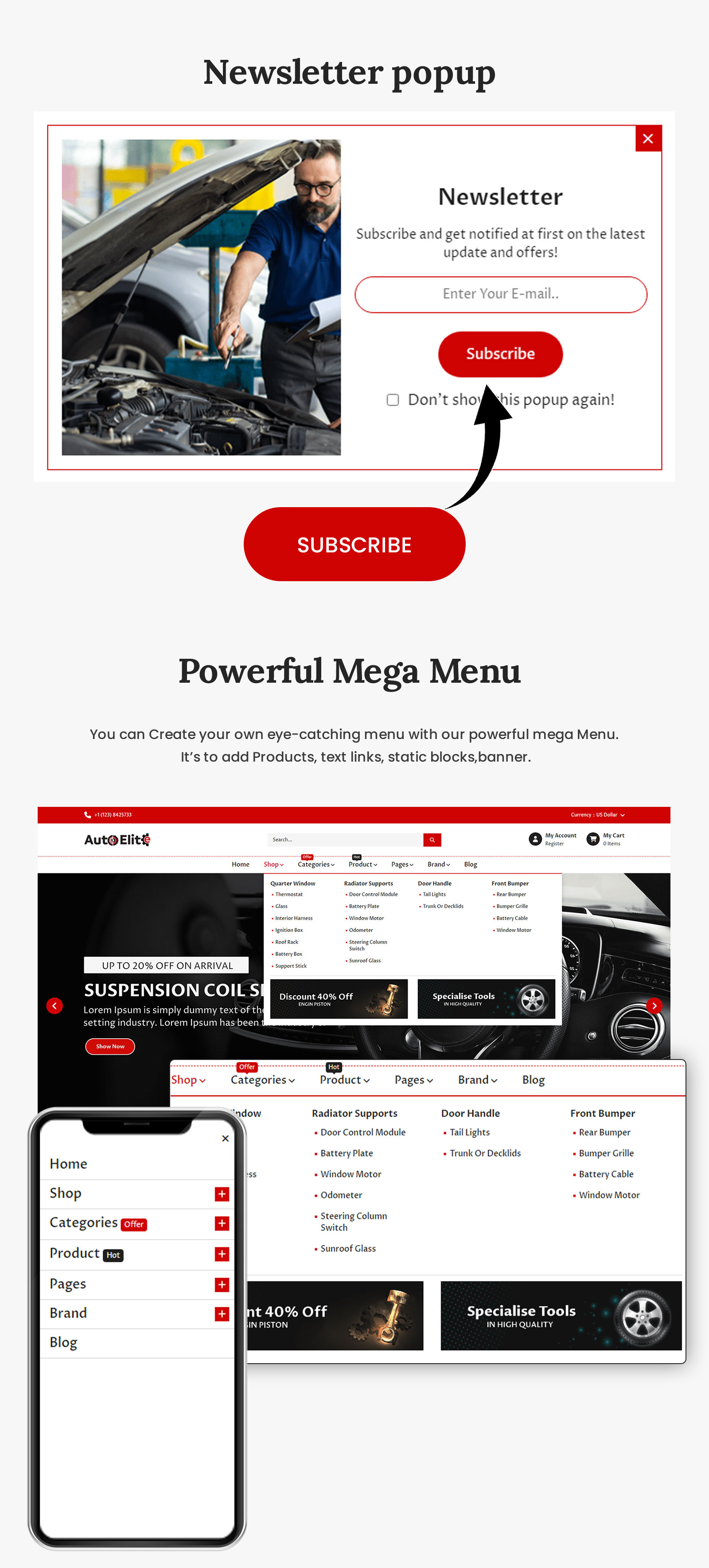 Autoelite - Opencart Template for Auto, Cars, Bikes and Auto Parts Sellers