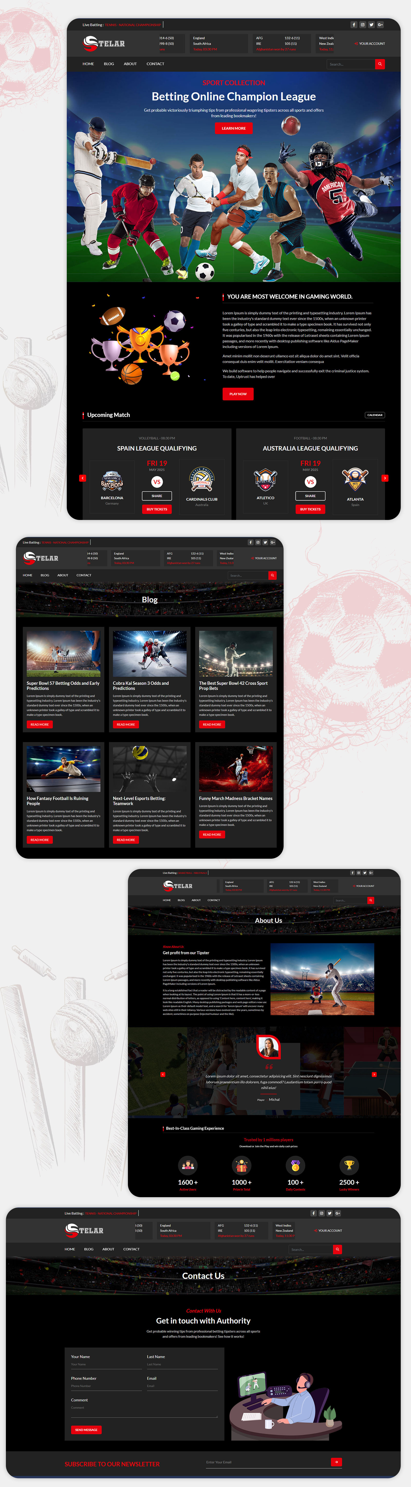 Stelar - Betting Website Template Made with HTML5
