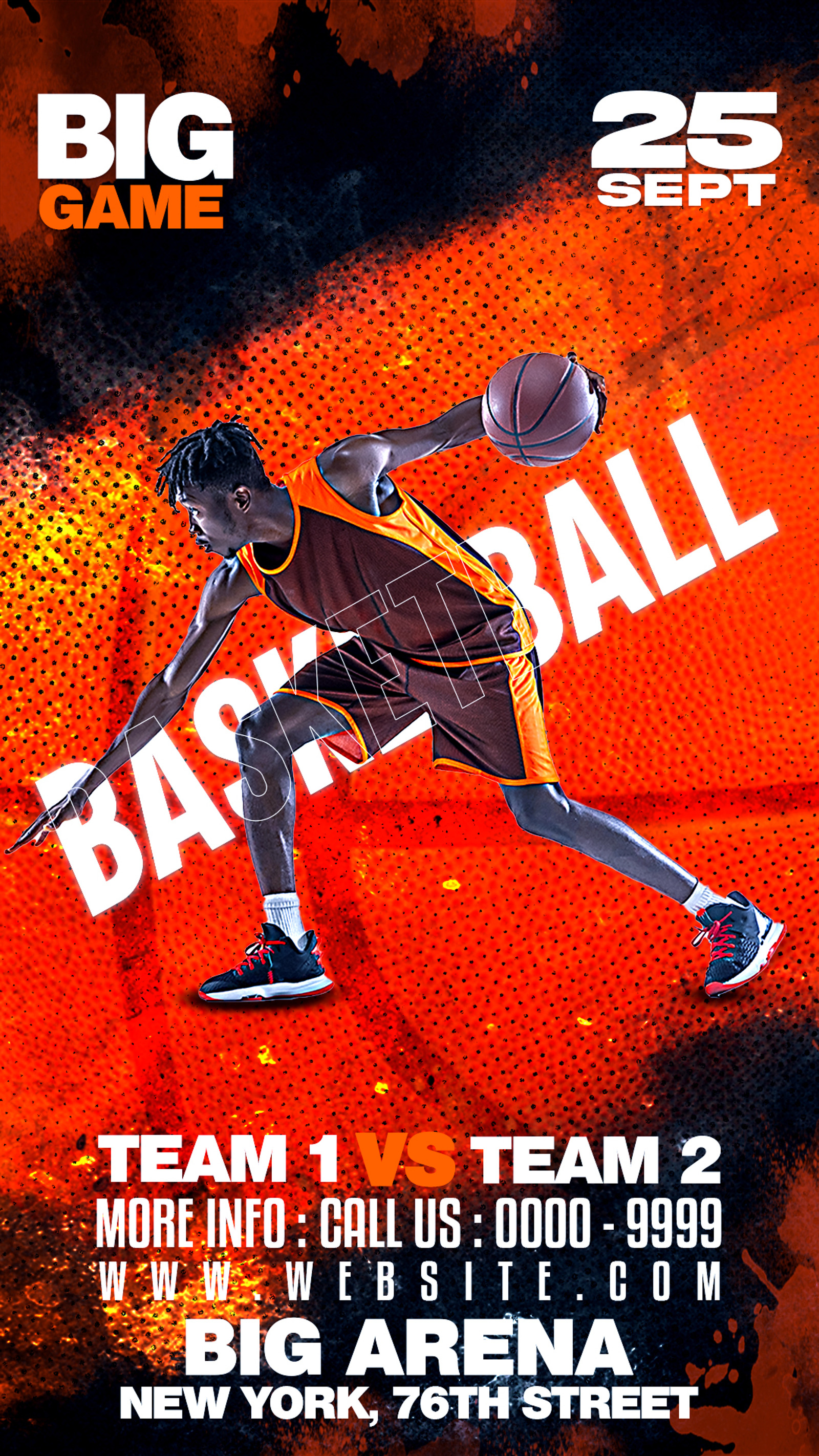 Basketball Tournament Social Media Template - TemplateMonster