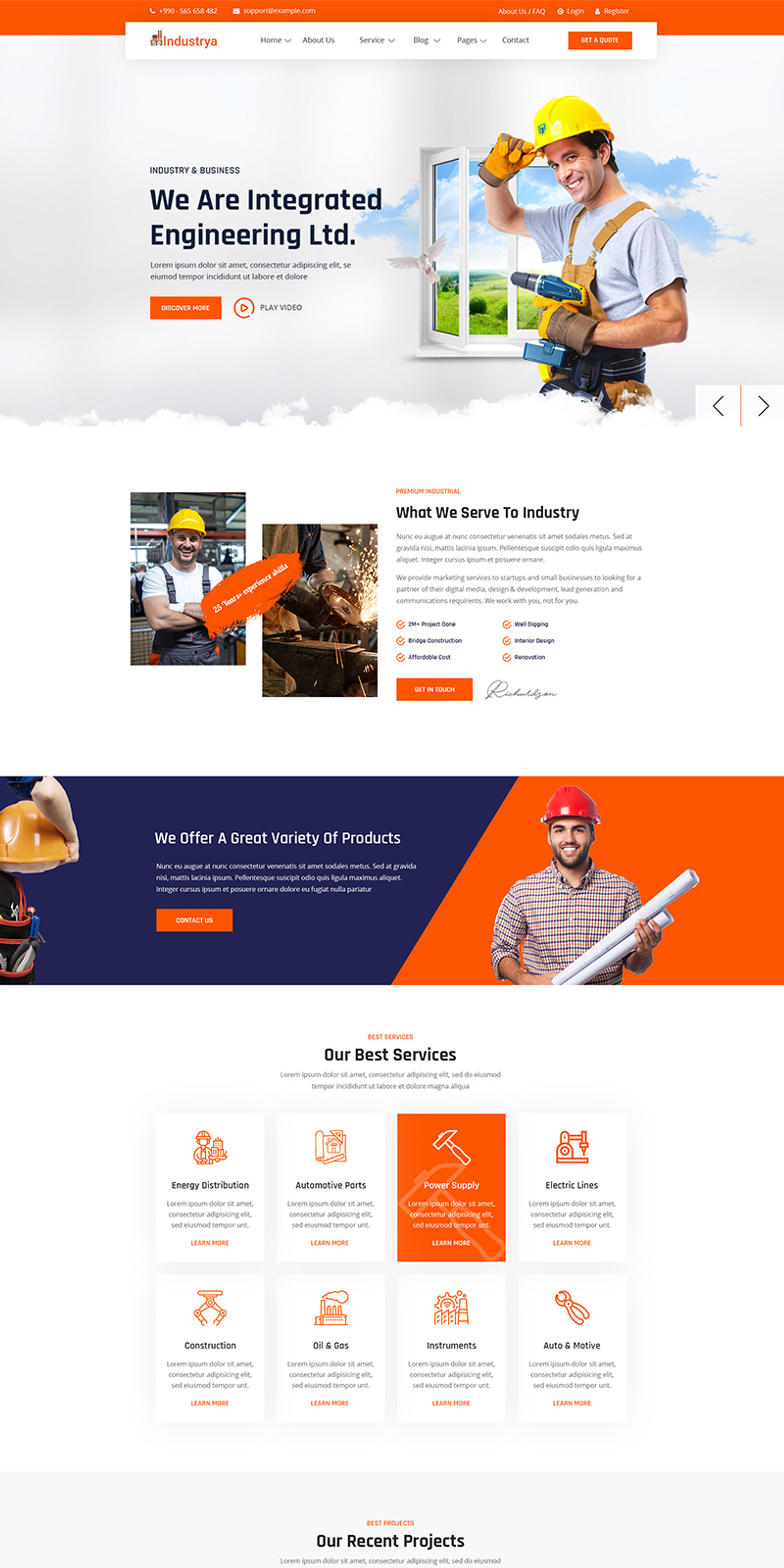Industrya - Factory Industrial HTML5 Template