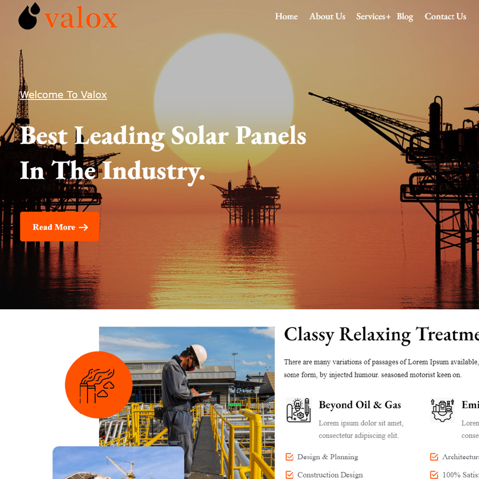 Valox – Oil & Gas Industry WordPress Theme