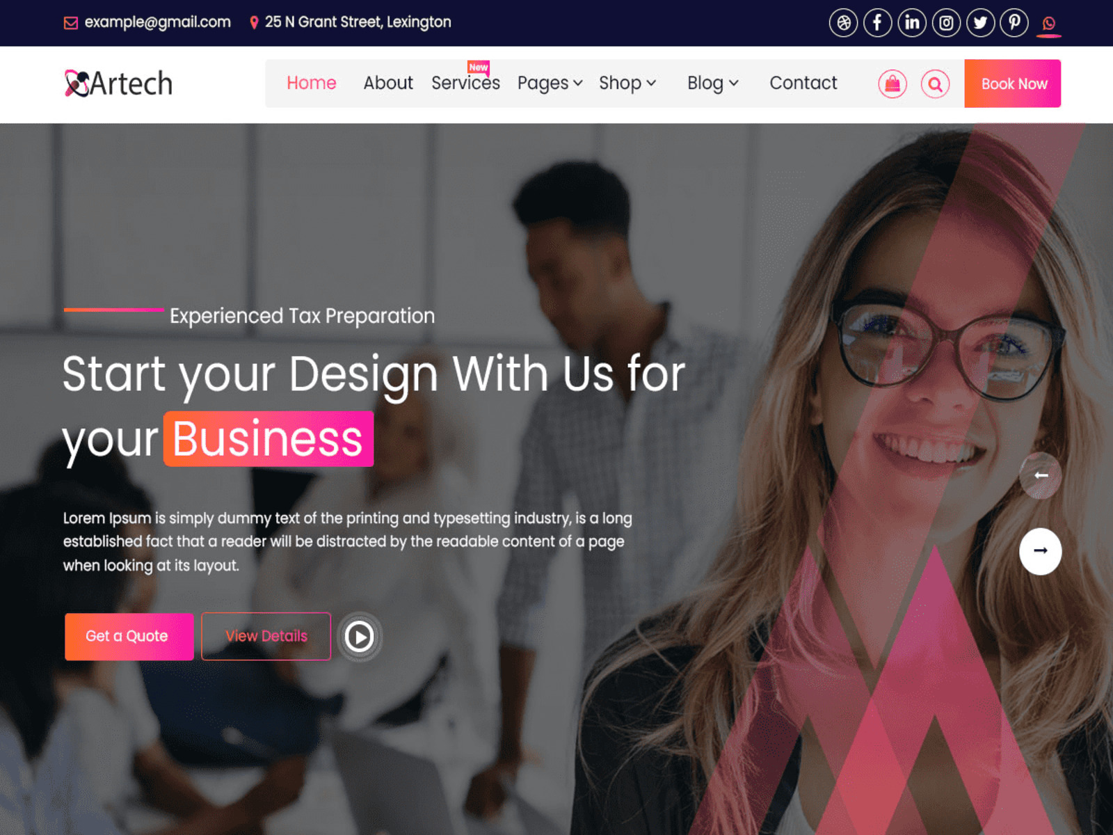 Artech - Innovative Business HTML Template - TemplateMonster
