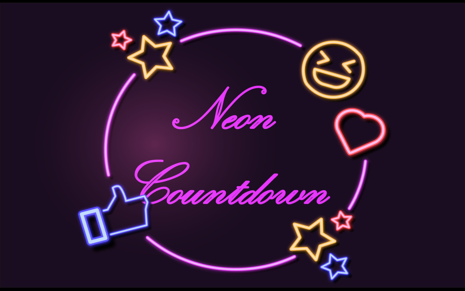 Neon Digital Countdown- After Effects Template