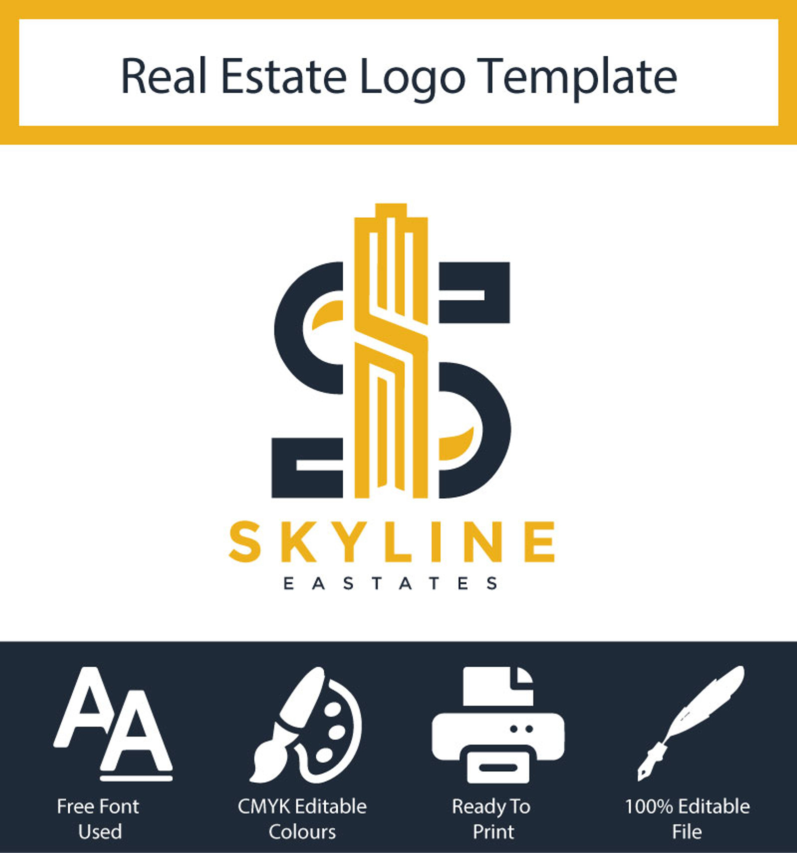 Customizable S Letter Real Estate Logo Design