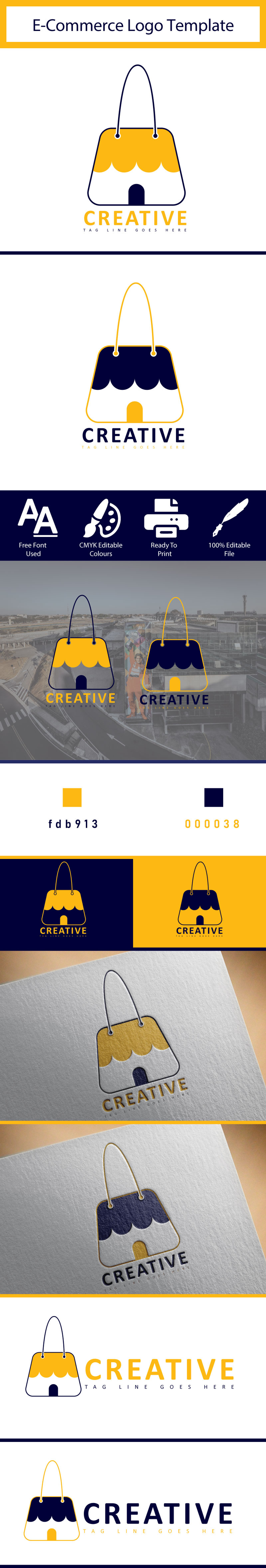 E-Commerce Logo Template - Digital Store Template