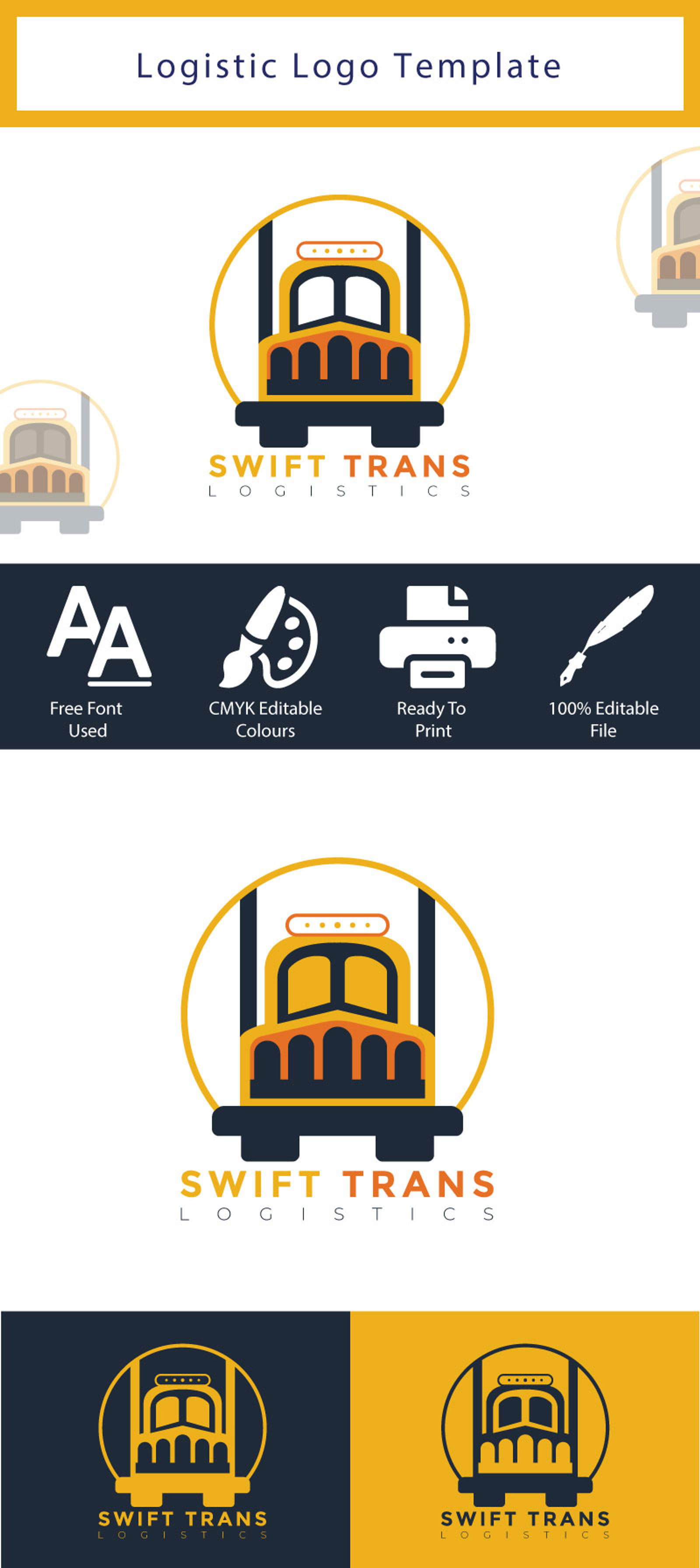 Logistic Logo Design - Transportation Branding