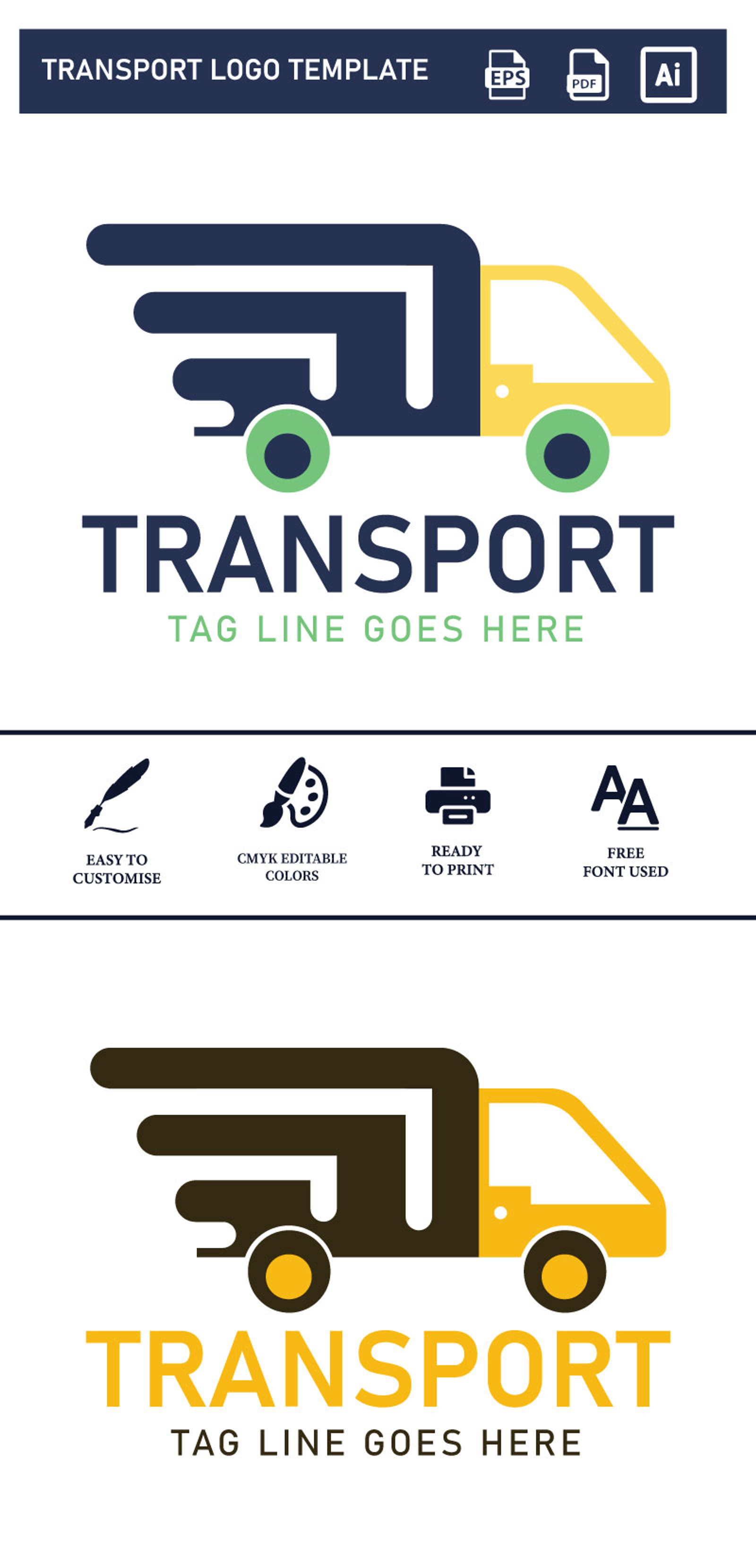 Transport Logo Template - Delivery Logo - TemplateMonster