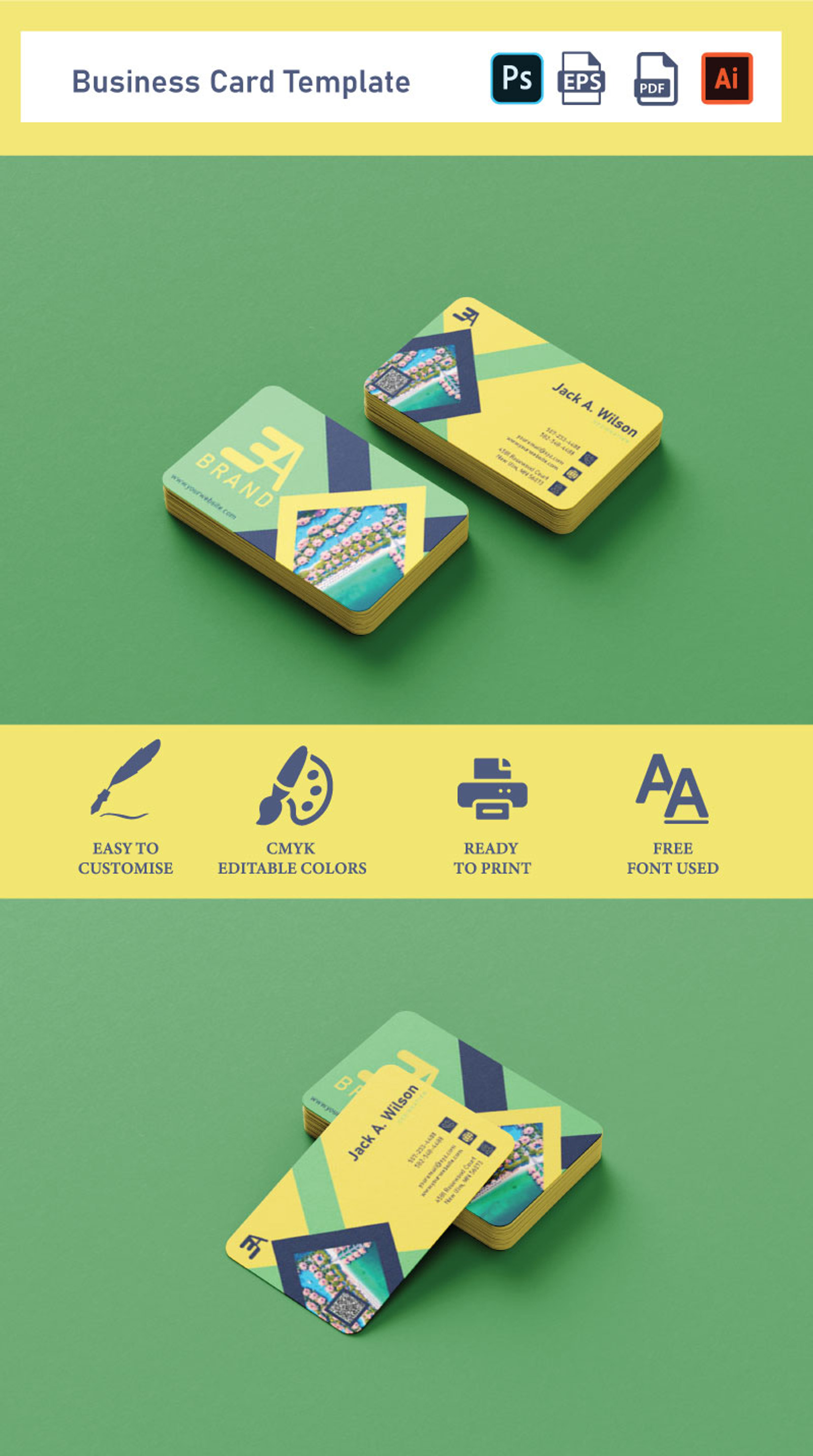 Travelling Business Card Template - Business Card