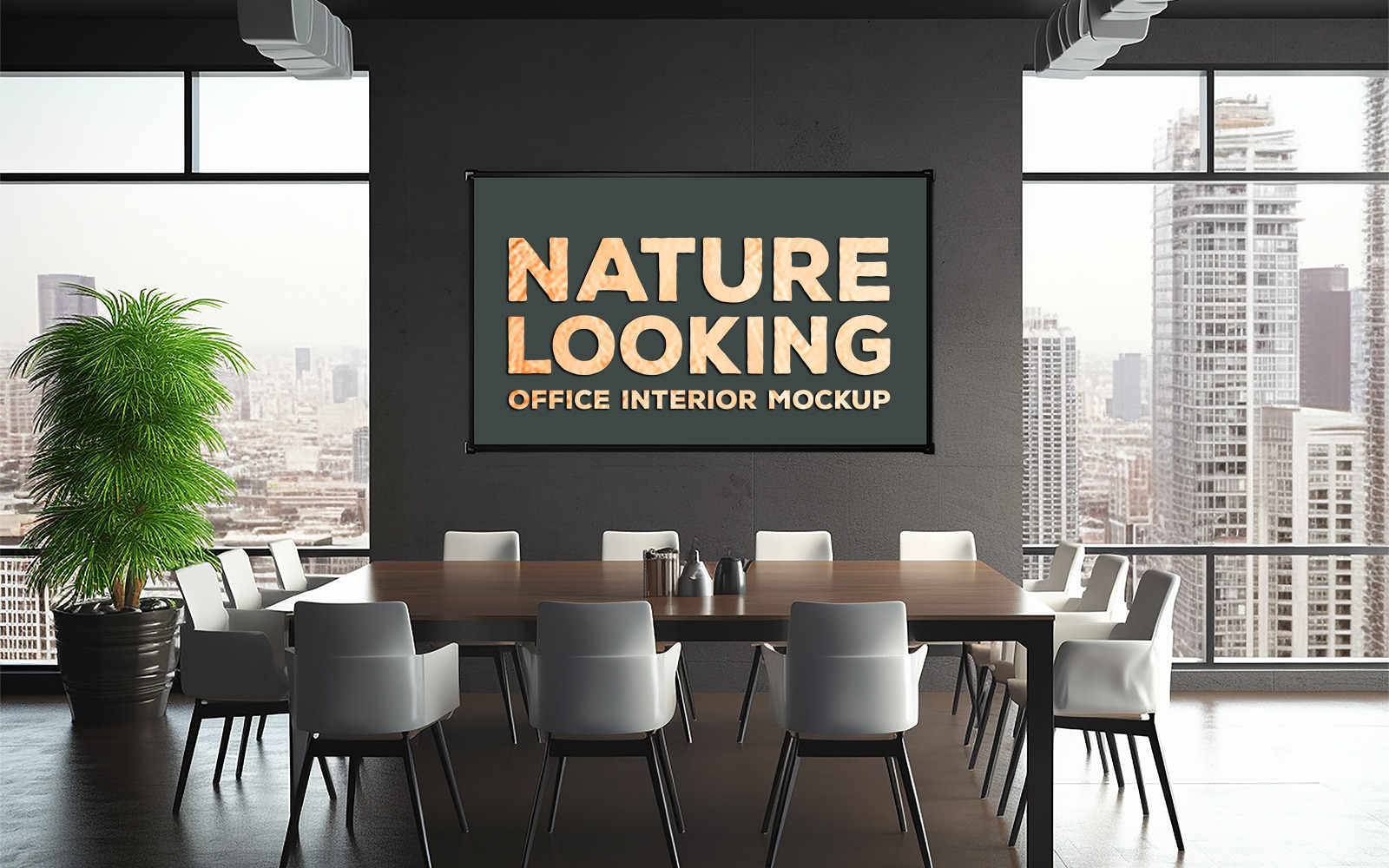 Office meeting board mockup | office board mockup | office wall board ...