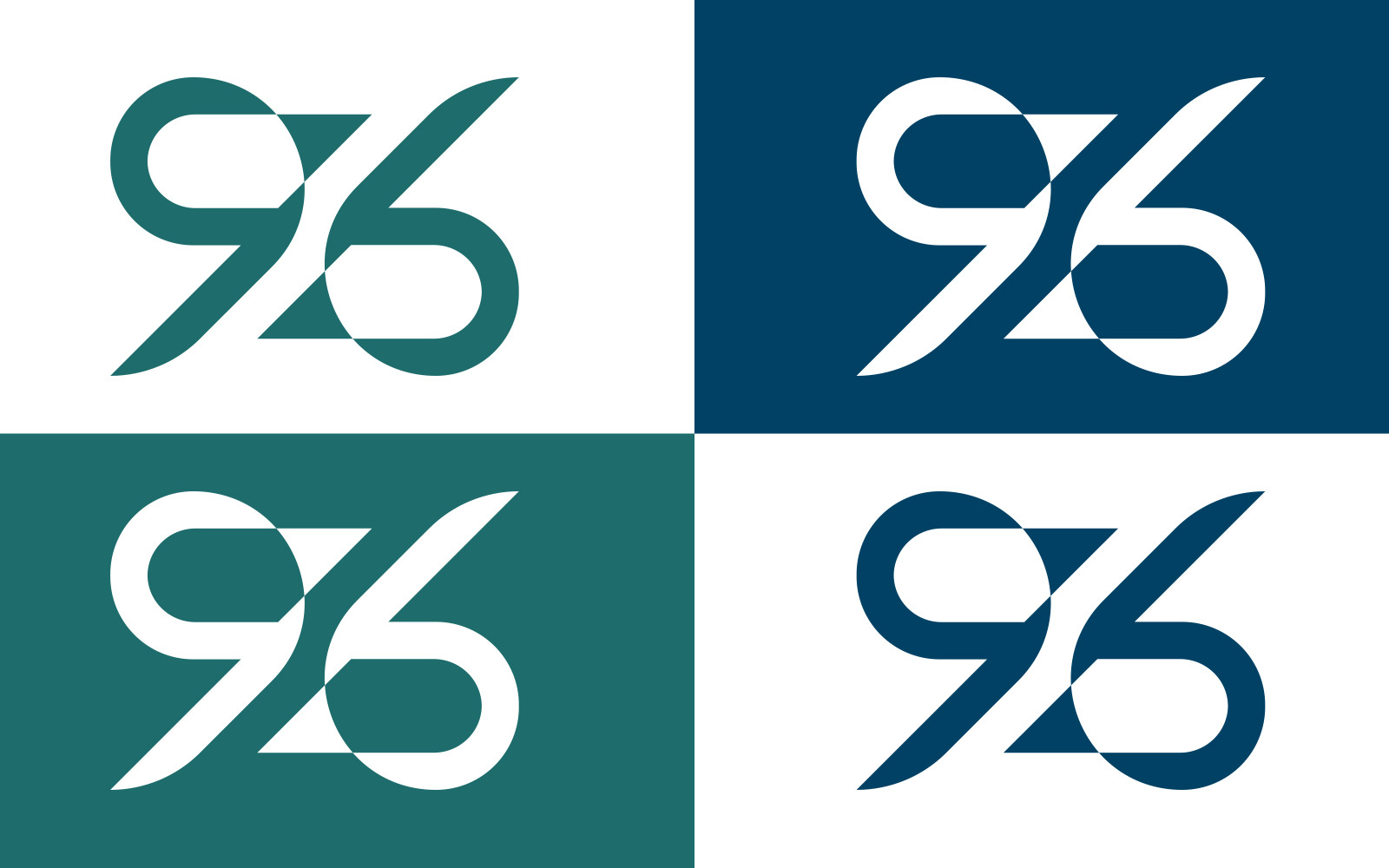 96 | Premium 96 Logo Template | Crative 96 Logo Design | Modern ninety ...