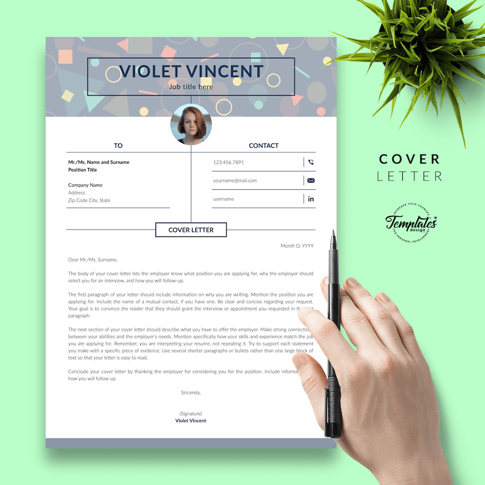 Ella Walker - Creative CV Resume Template with Cover Letter for ...