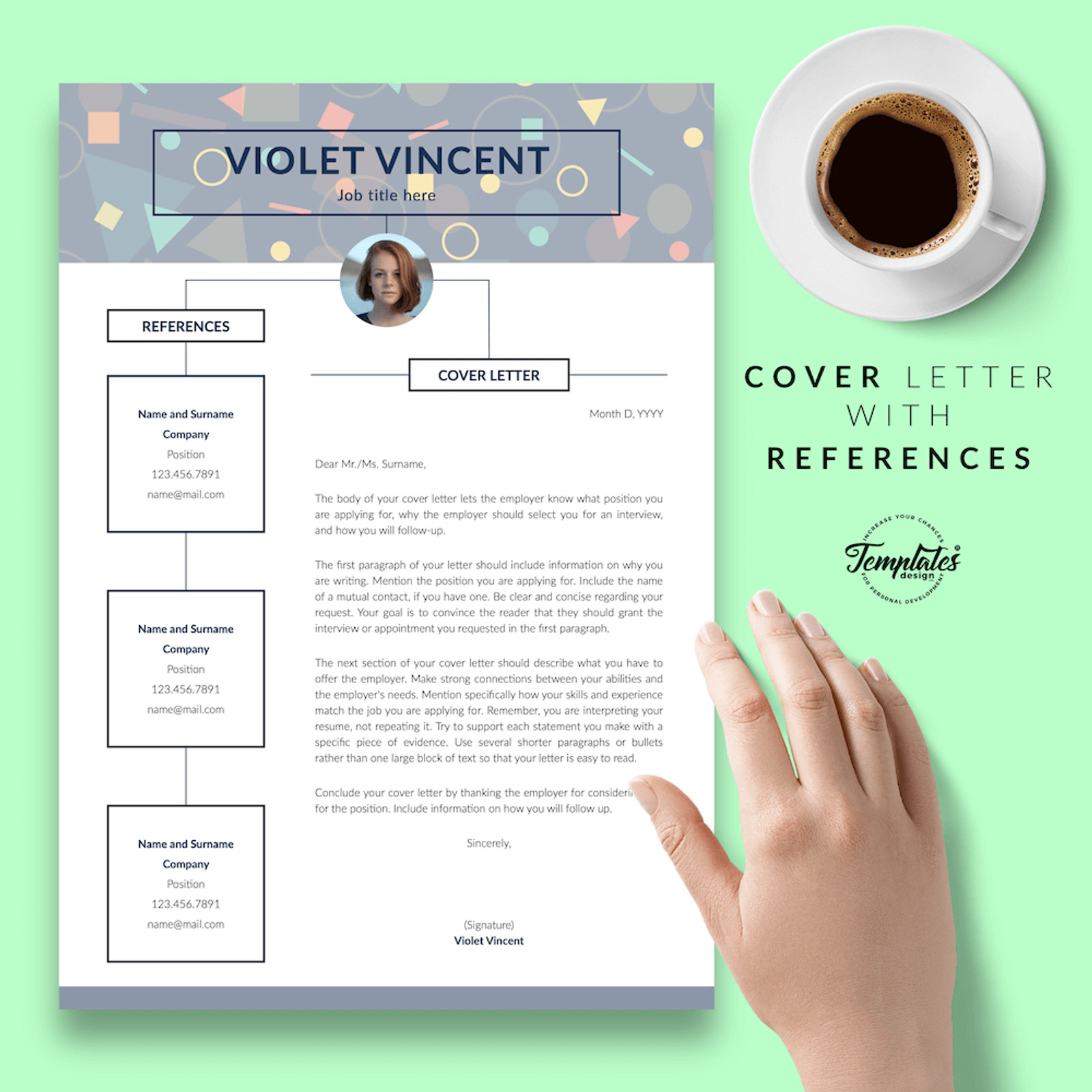 Ella Walker - Creative CV Resume Template with Cover Letter for ...