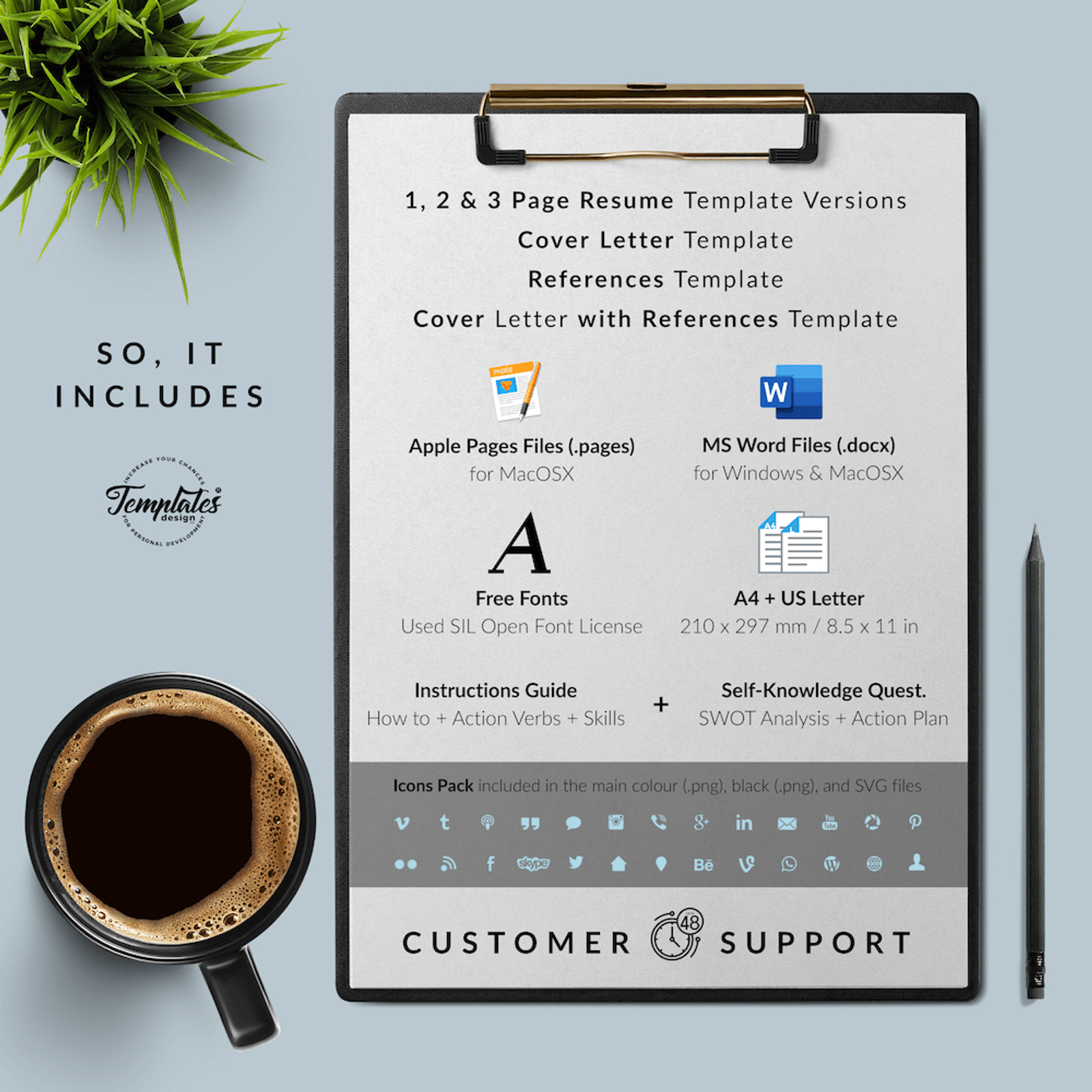 Gianna Hamilton - Nurse CV Resume Template with Cover Letter for ...