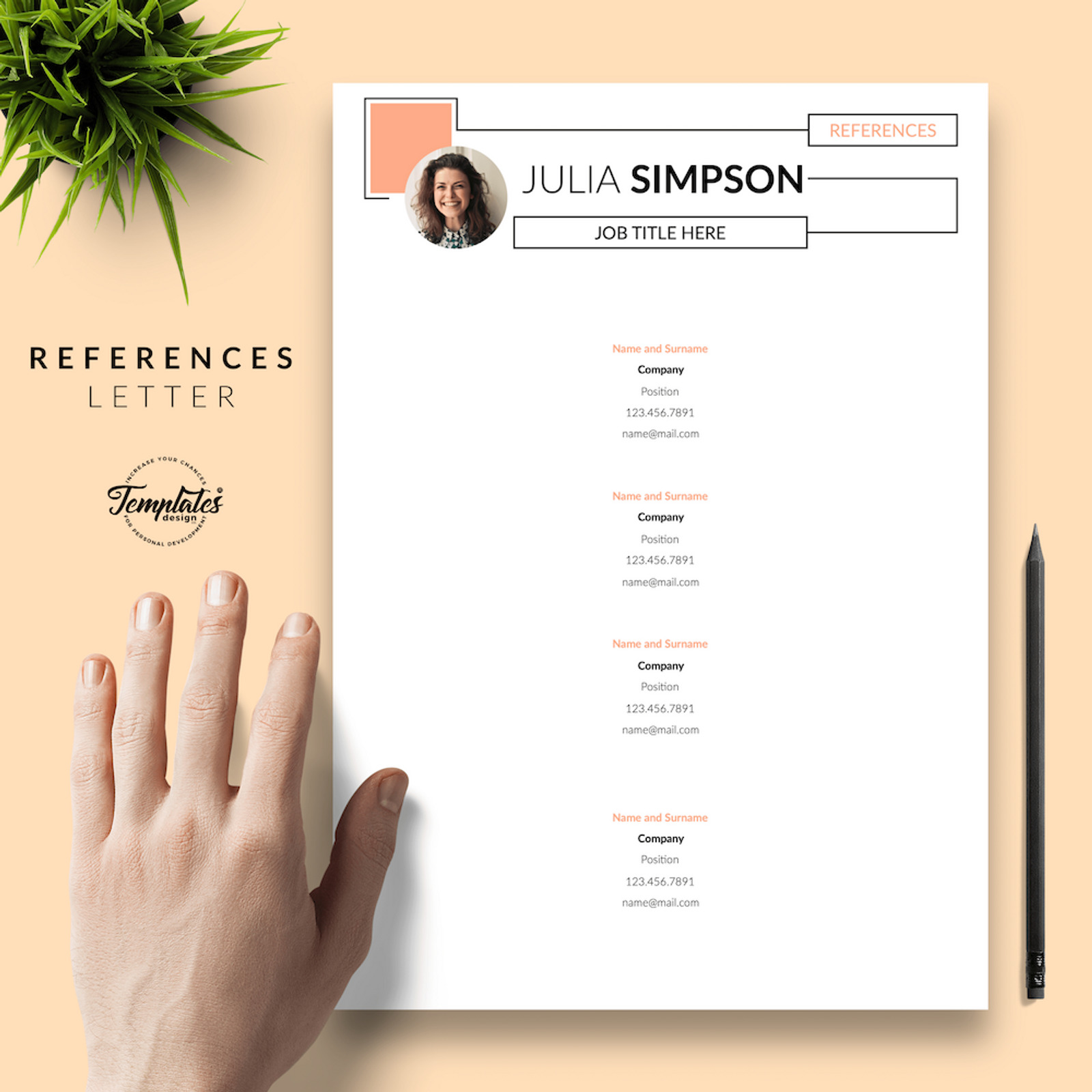Julia Simpson - Creative CV Resume Template with Cover Letter for ...
