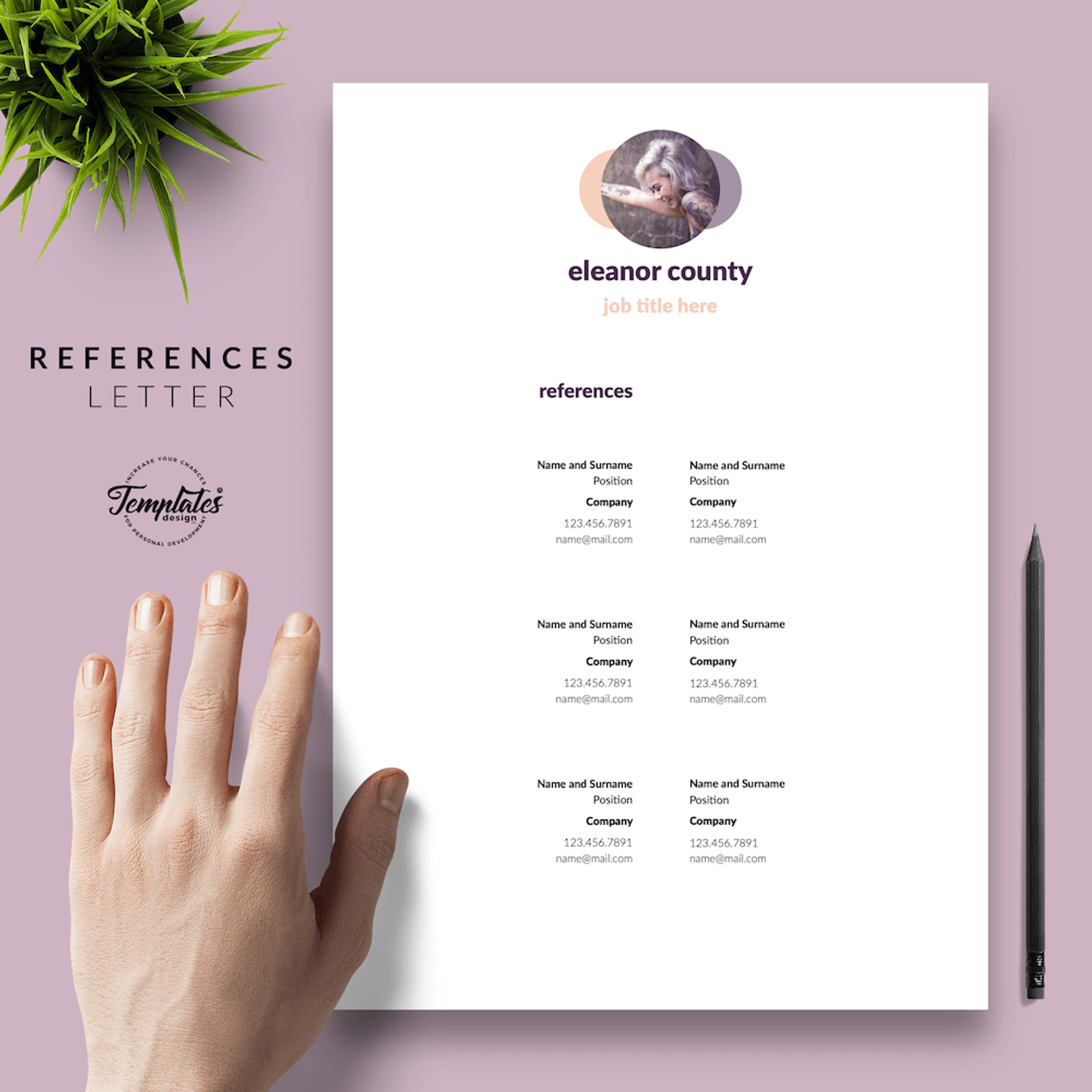 Eleanor County - Simple CV Resume Template with Cover Letter for ...