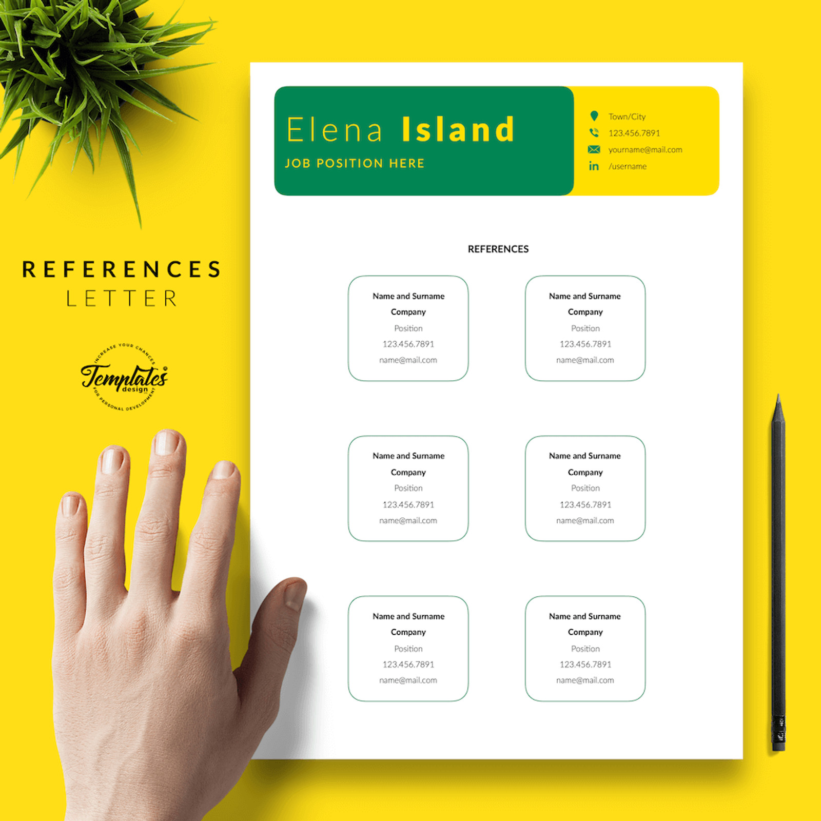 Elena Island - Creative CV Resume Template with Cover Letter for ...
