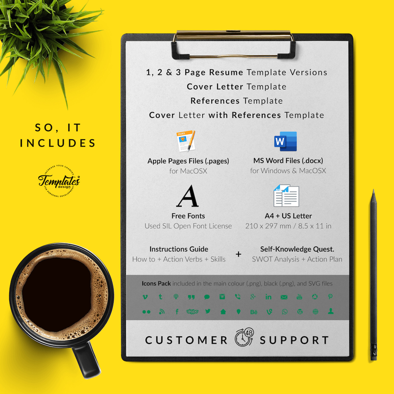 Elena Island - Creative CV Resume Template with Cover Letter for ...