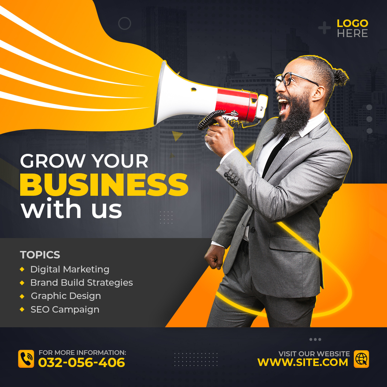 Grow Your Business Marketing Instagram And Facebook Corporate Social ...