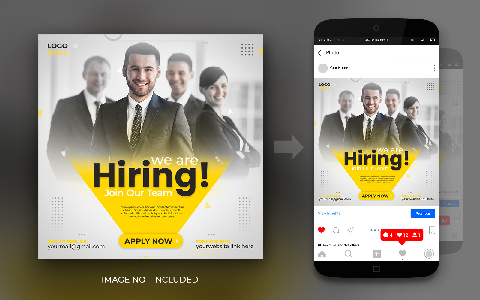 Digital Marketing We Are Hiring Job Position Instagram And Facebook ...