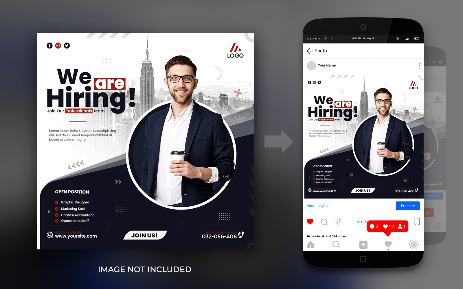 We Are Hiring Social Media Or Digital Marketing Corporate Post Design ...