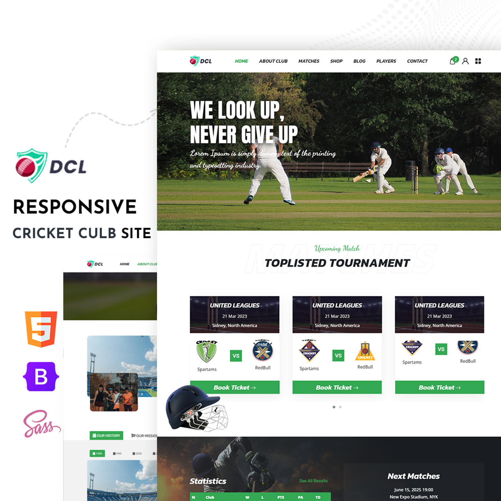 DCL - Cricket Club, Cricket Sports HTML5 Website Template