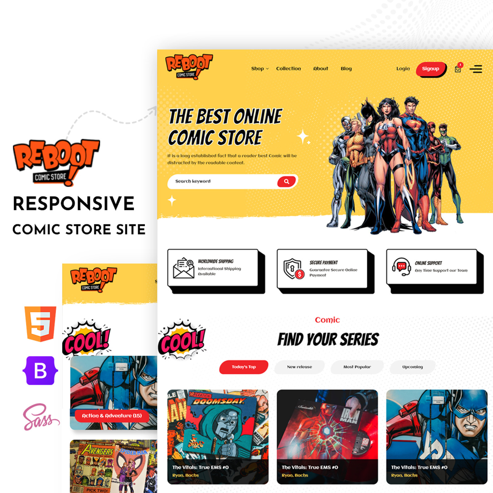 Reboot - Comic Store HTML5 Website Template - TemplateMonster
