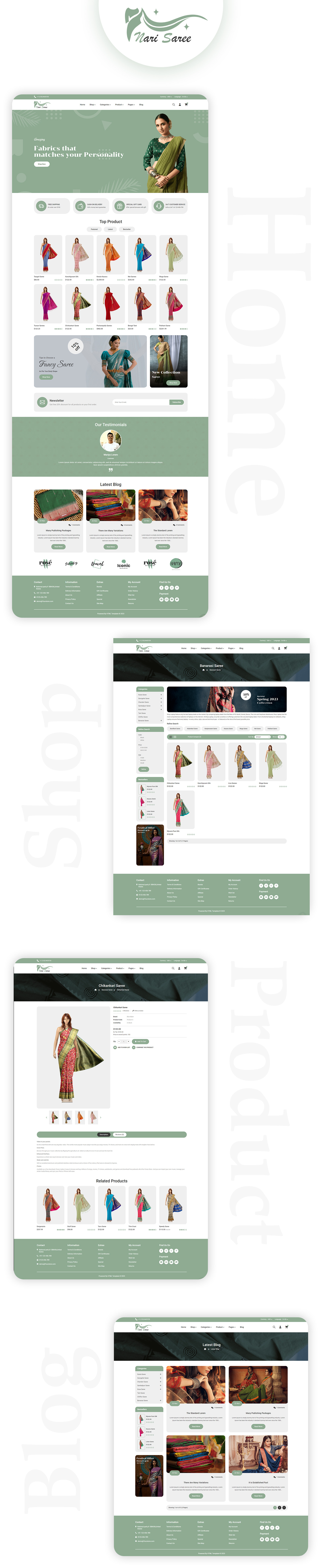 NariSaree - Saree Store HTML5 Website Template