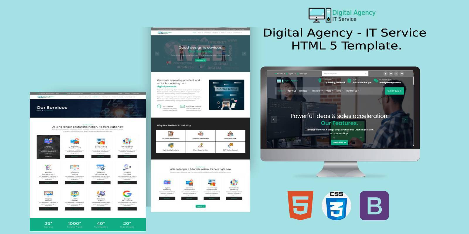 Digital Agency - IT Service HTML 5 Template.