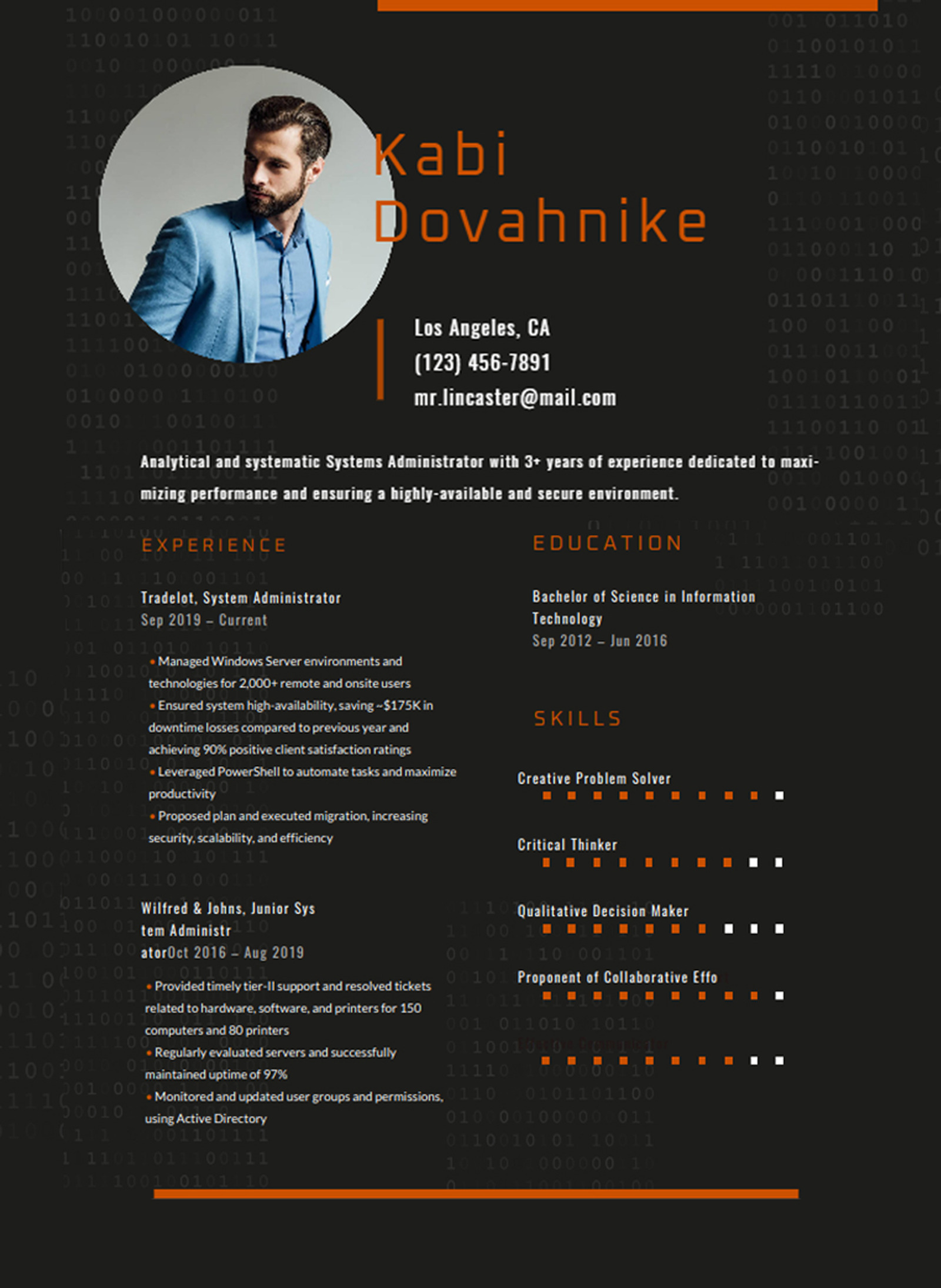 Oxanium - Elegant Multi-Purpose Resume - TemplateMonster