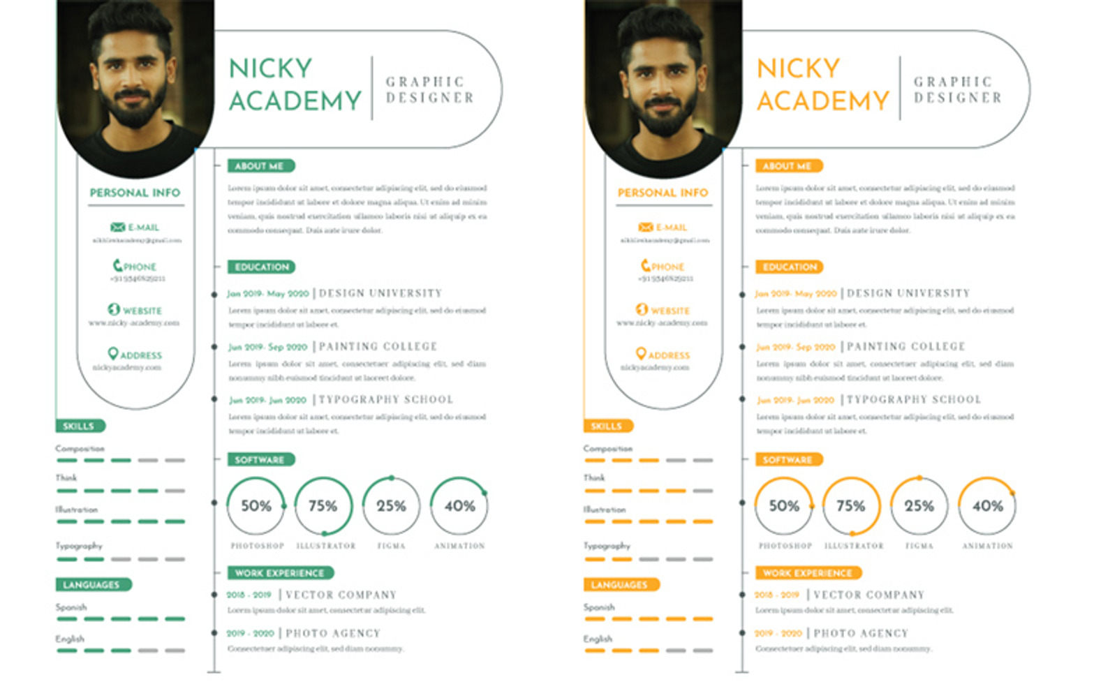 Graphic Designer - Modern CV Resume Template