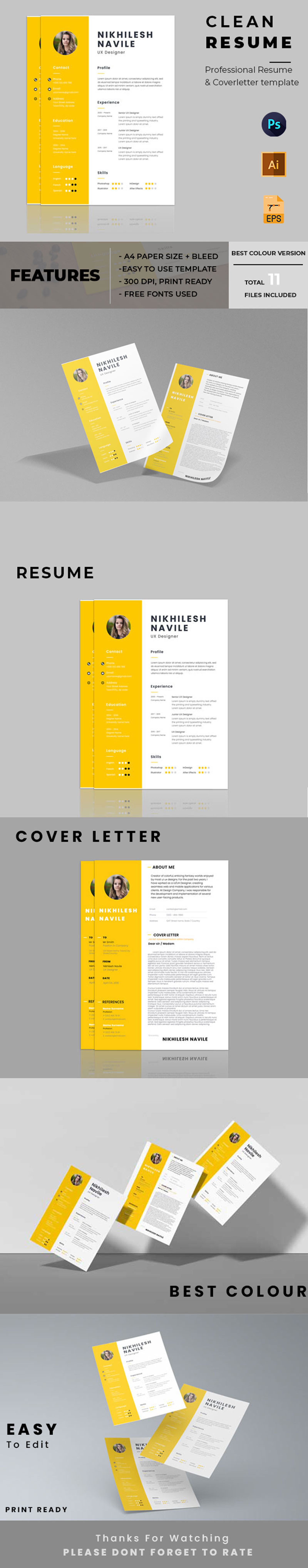 Nicky Navile - CV Resume Template #219597 - TemplateMonster