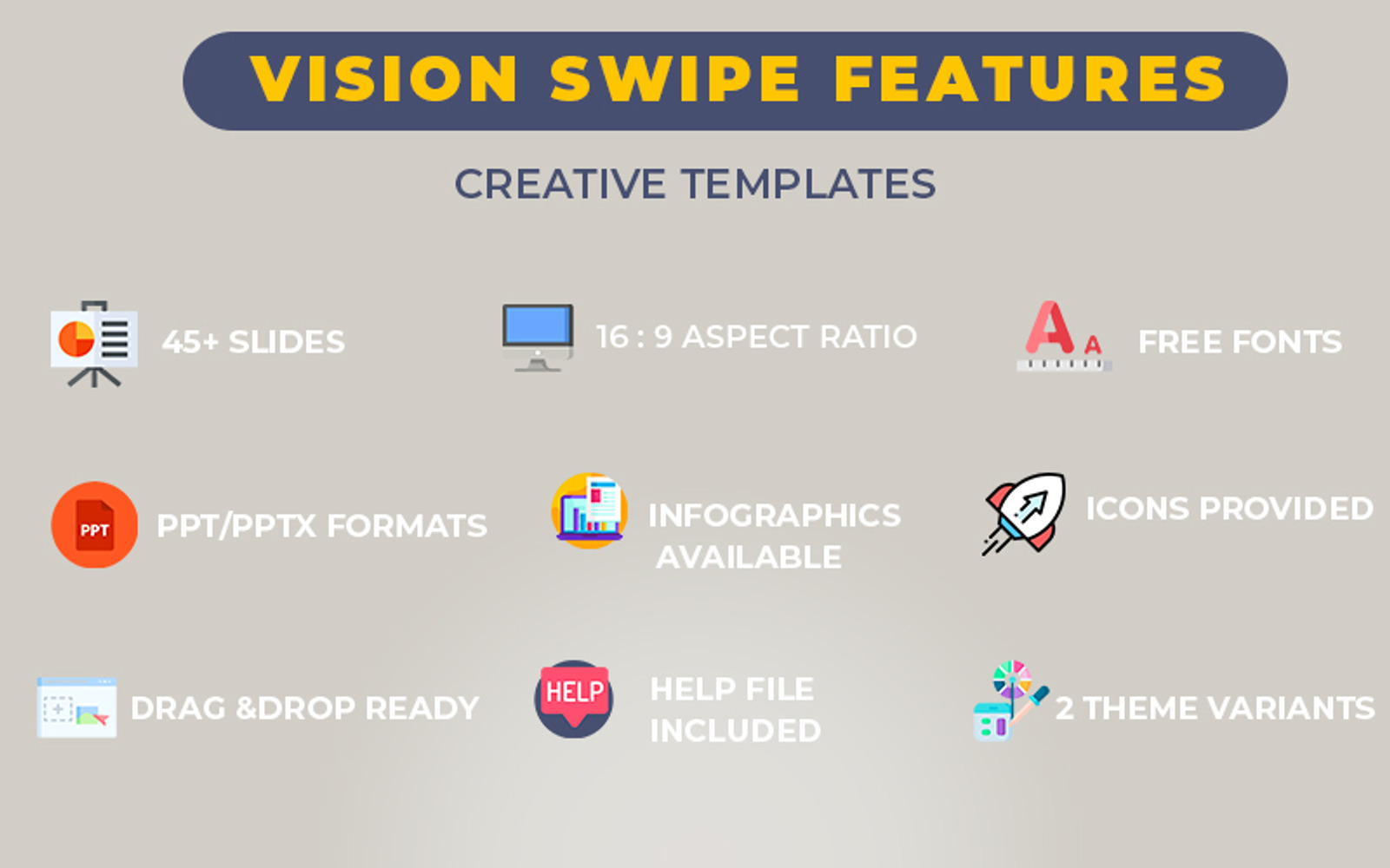 Visionswipe Infographic presentation - PowerPoint Template