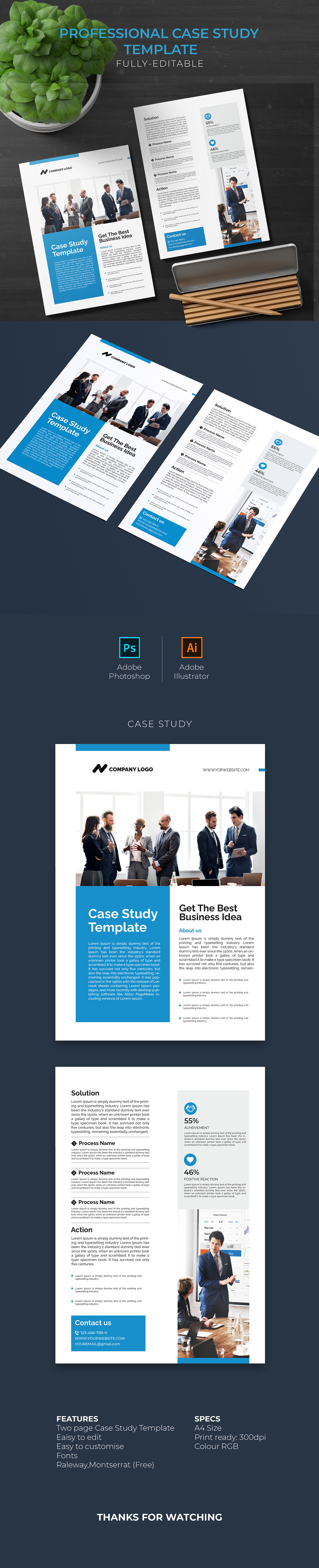 Professional Case Study Template V-4 - TemplateMonster