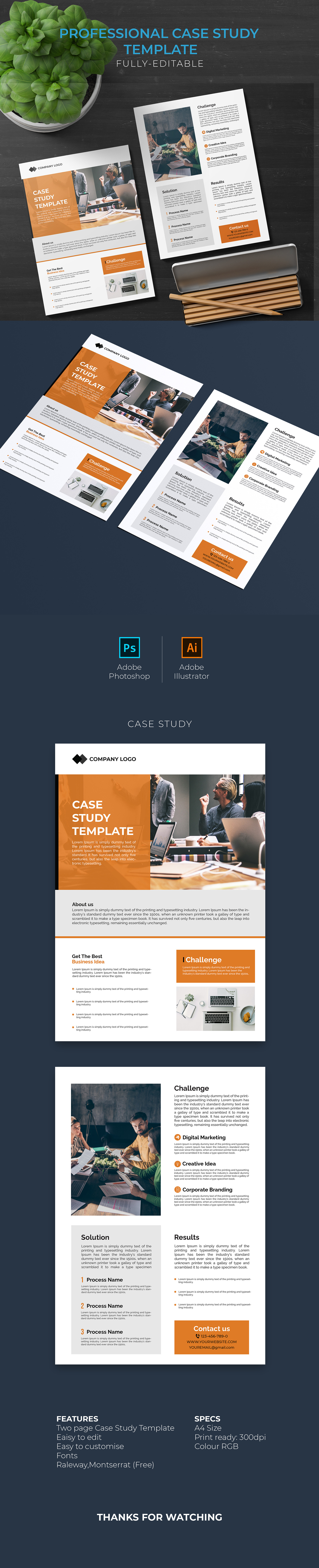 Professional Case Study Template V-1 - TemplateMonster