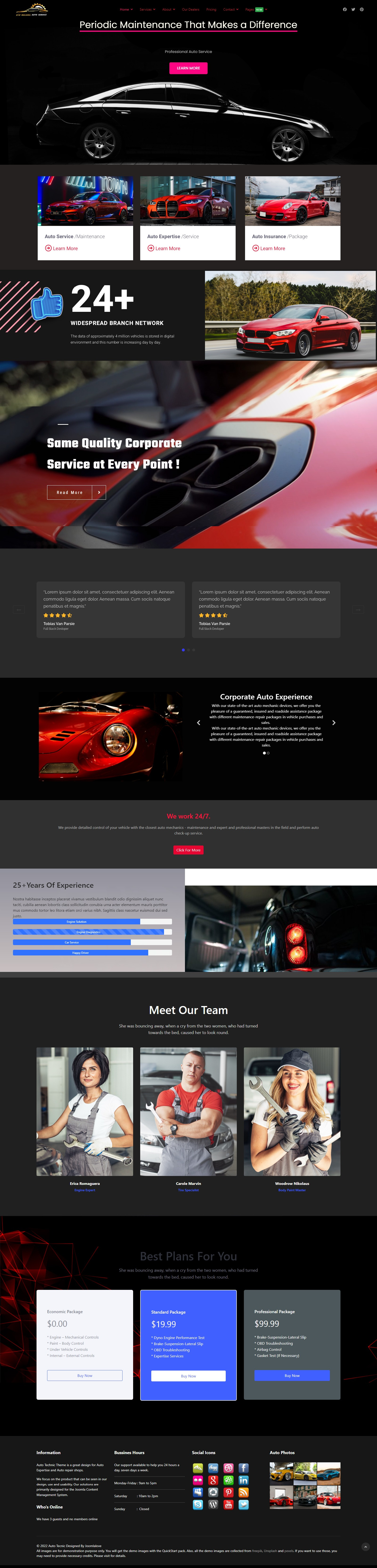 JL Mecanic Auto Service and Oto Expertiz Joomla5 Template