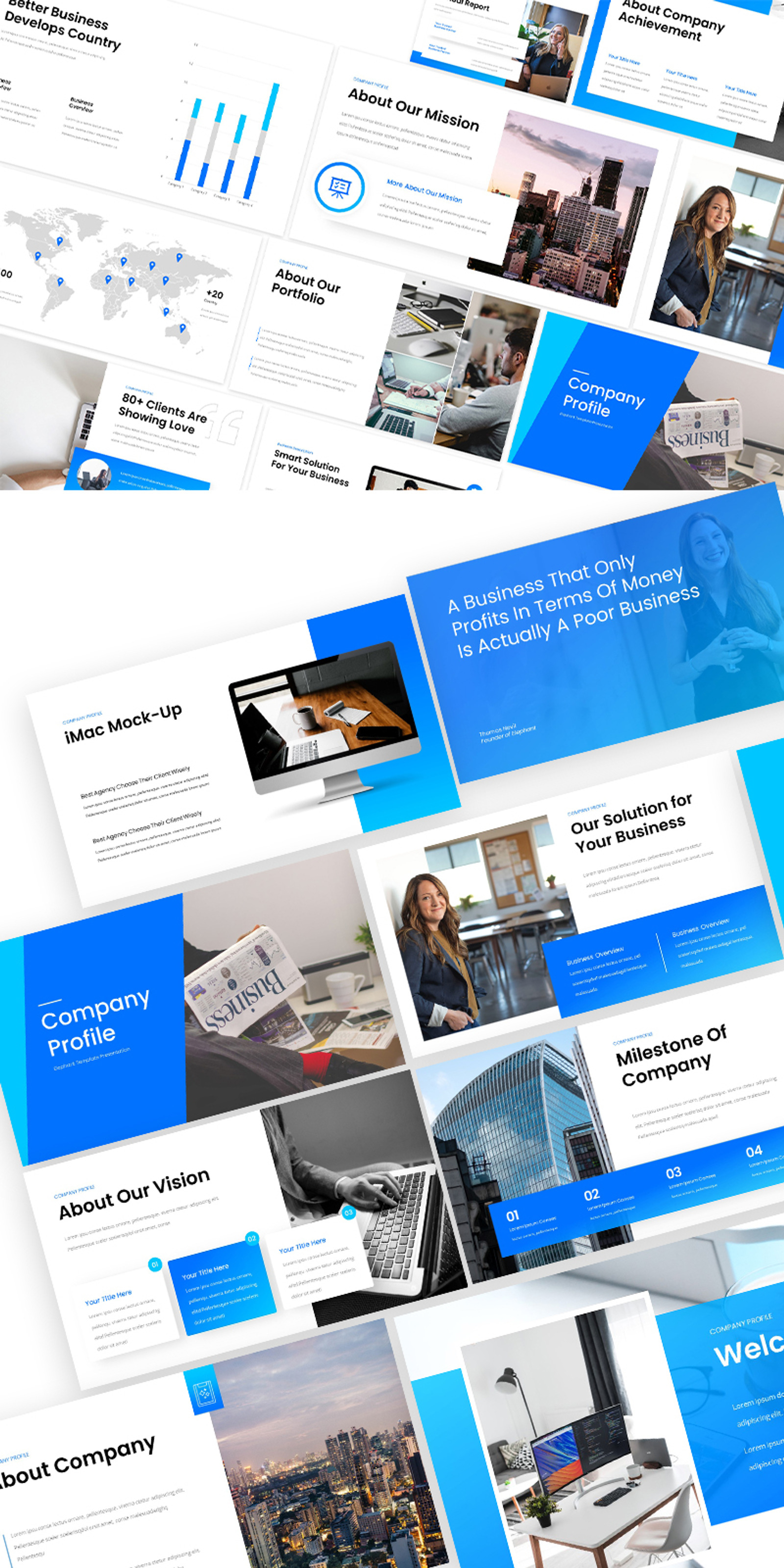 Elephant Company Profile Google Slides Template