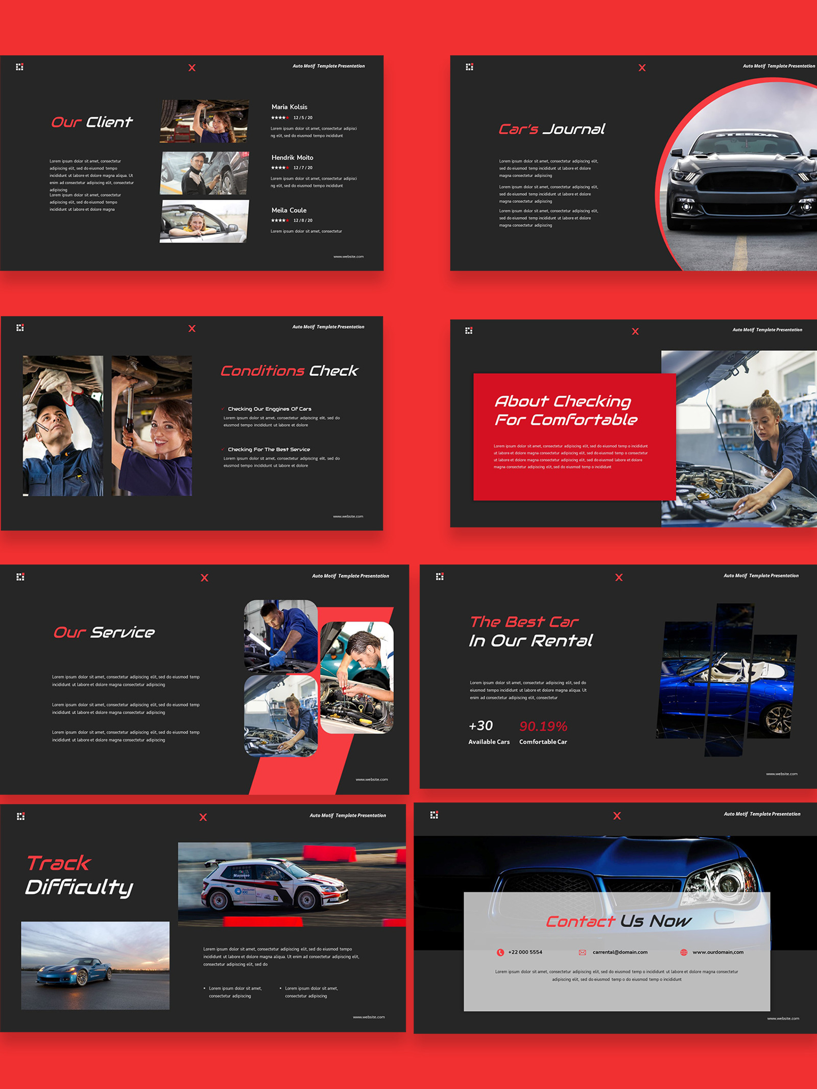 Spec-x Car Auto Powerpoint Template #381641 - TemplateMonster