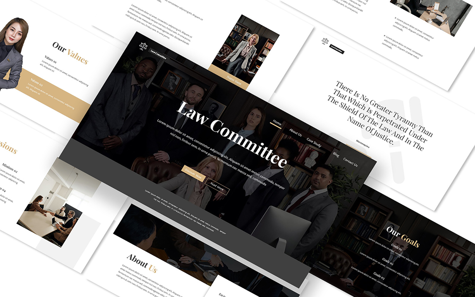 Law Committee Powerpoint Template #220376 - TemplateMonster