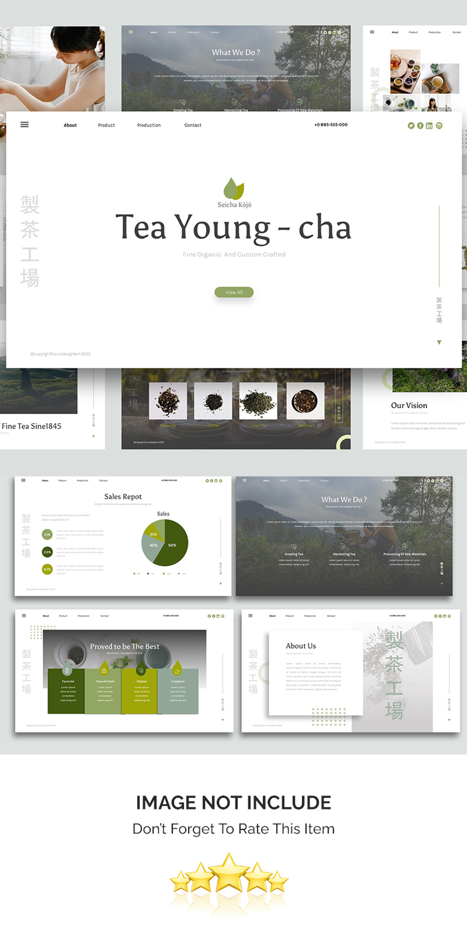 Tea Young Cha Powerpoint Template #317921 - TemplateMonster